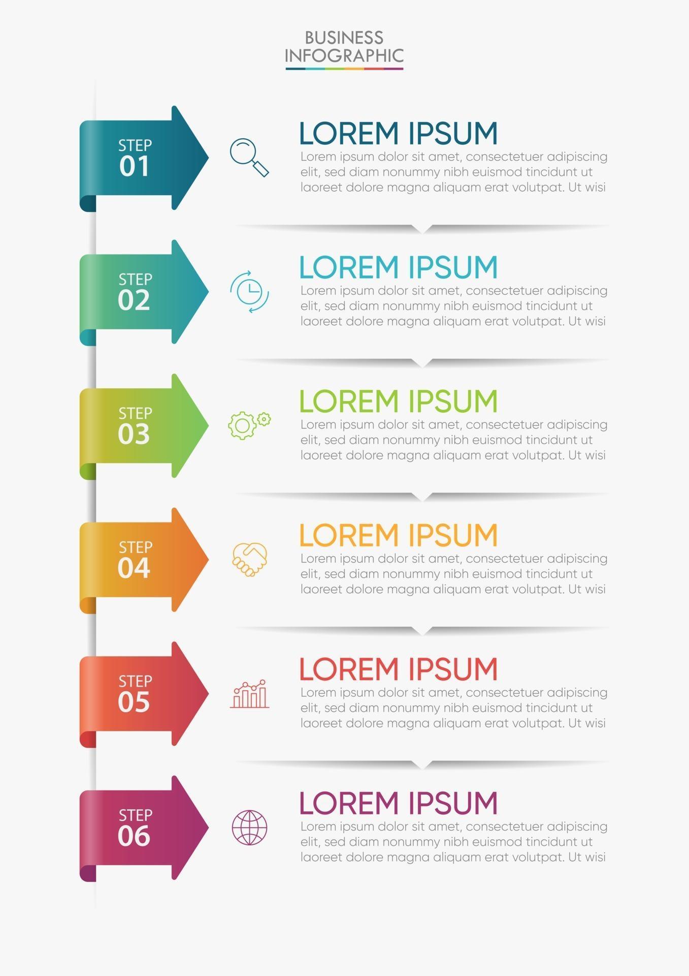 Business data visualization timeline infographic icons designed for ...