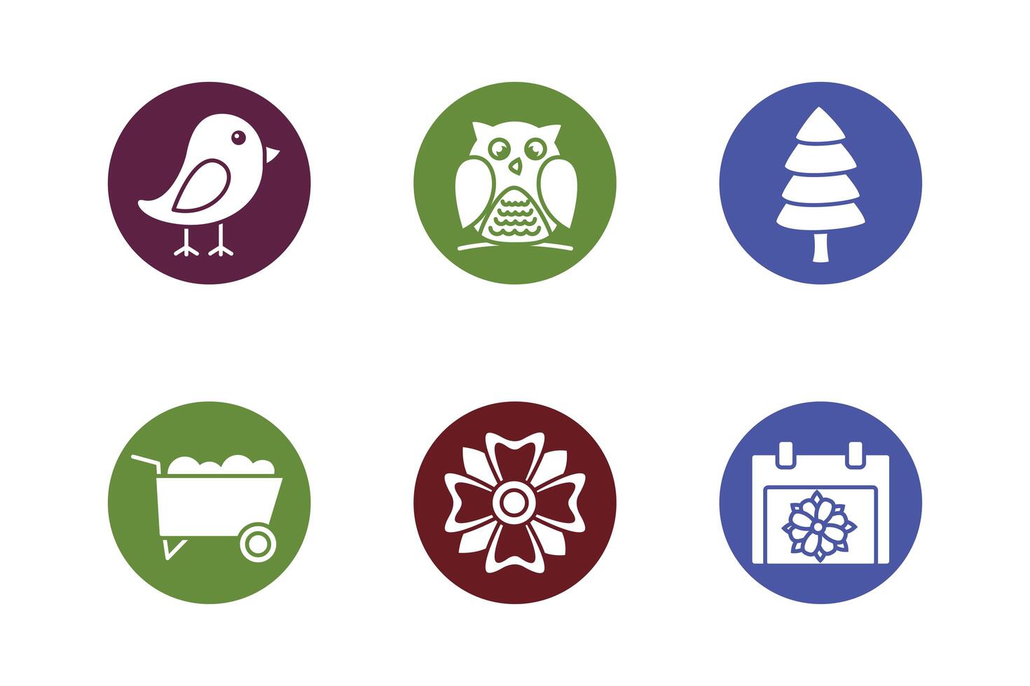 bundle of spring set block icons 2647070 Vector Art at Vecteezy