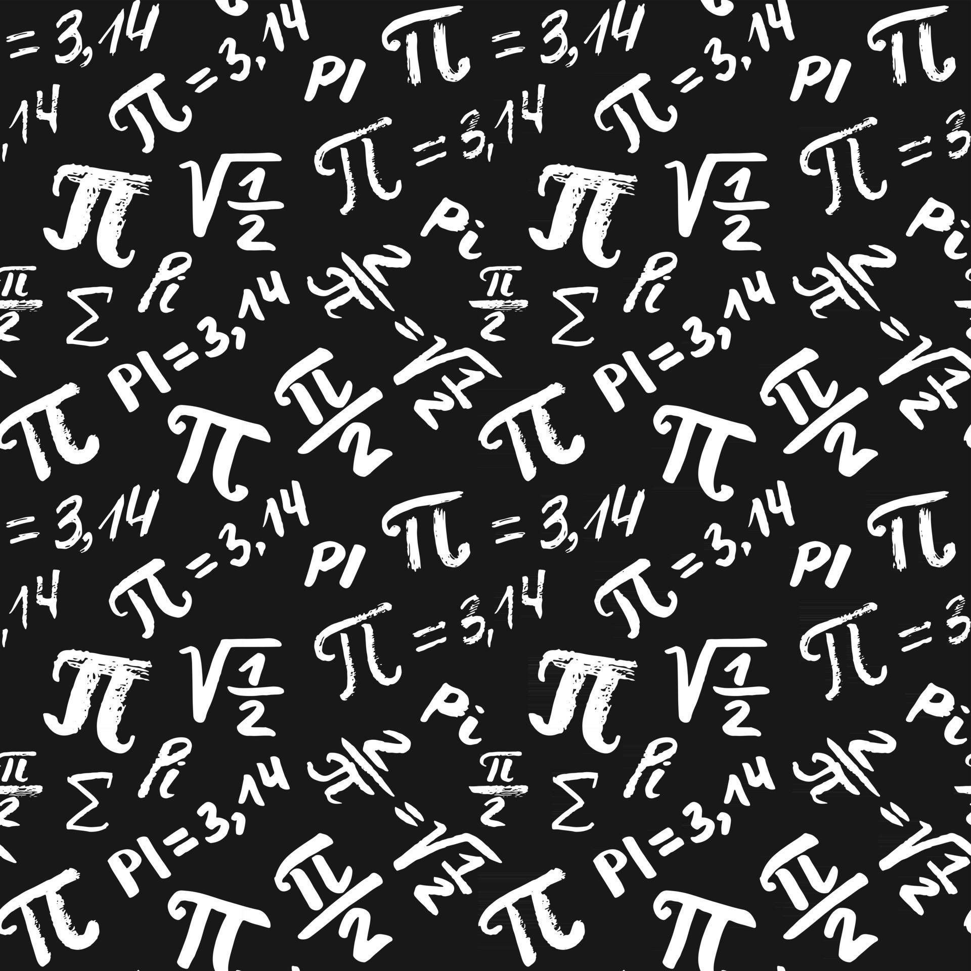 Pi symbol seamless pattern vector illustration. Hand drawn sketched ... Pi symbol seamless pattern vector illustration. Hand drawn sketched ...