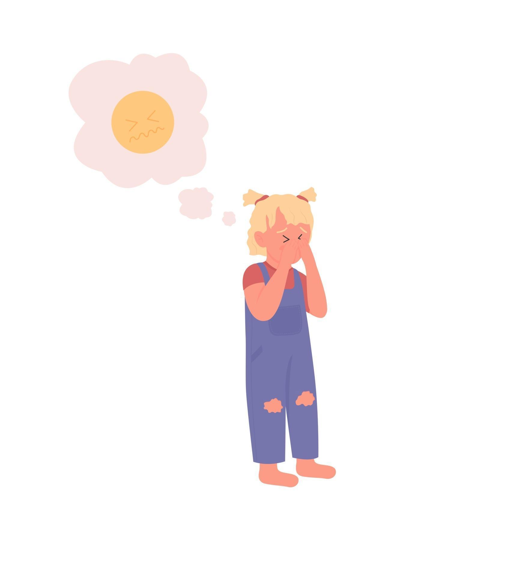 Upset child flat color vector faceless character 2656357 Vector Art at ... Upset child flat color vector faceless character 2656357 Vector Art at ...