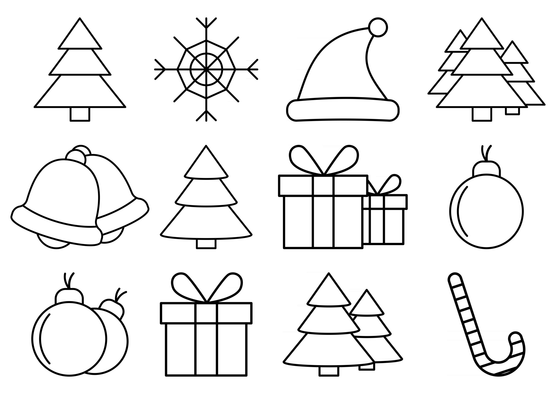 Christmas Ornament Outline Vector Art, Icons, and Graphics for Free ...