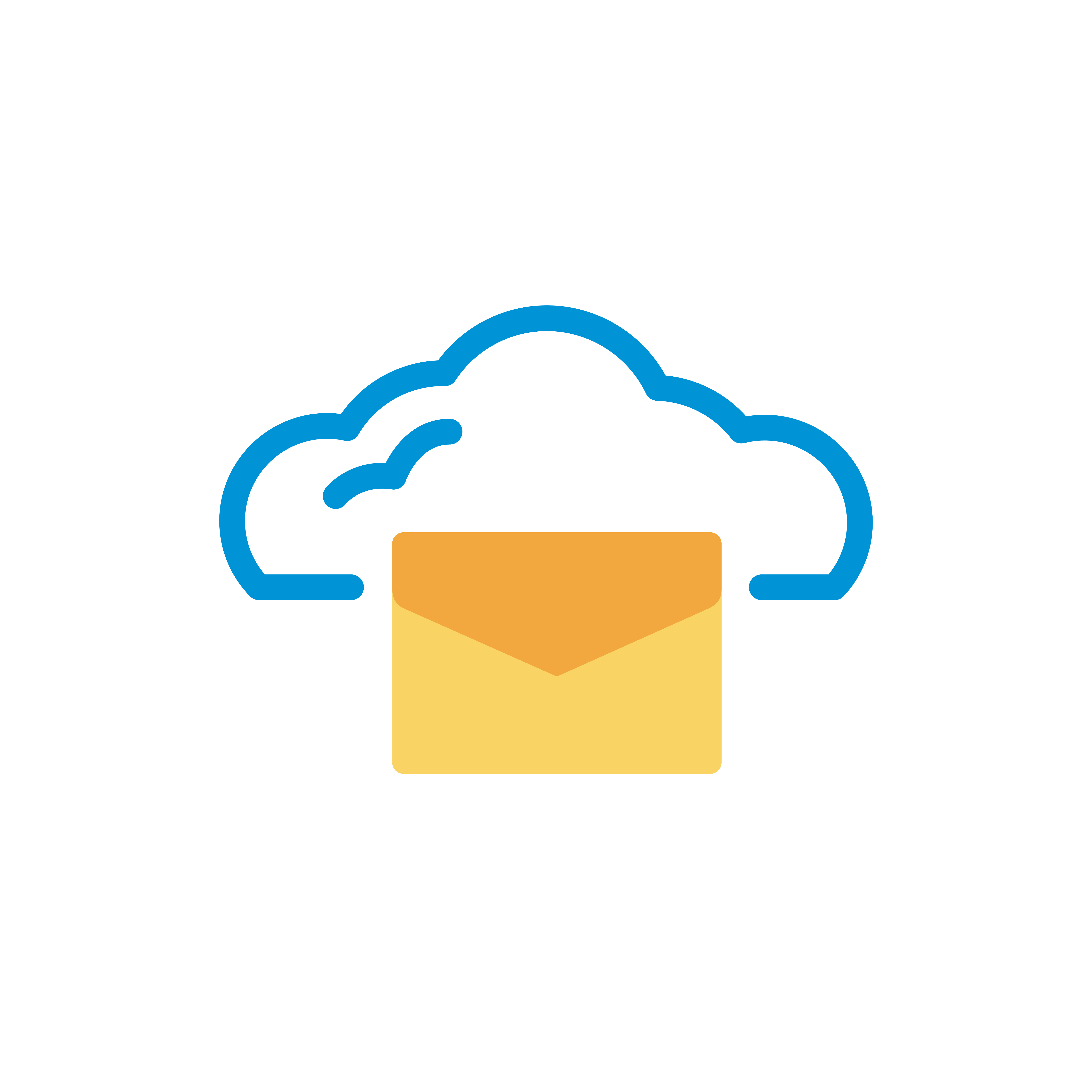 Cloud Computing With Envelope Lineal Color Style 2660685 Vector Art At
