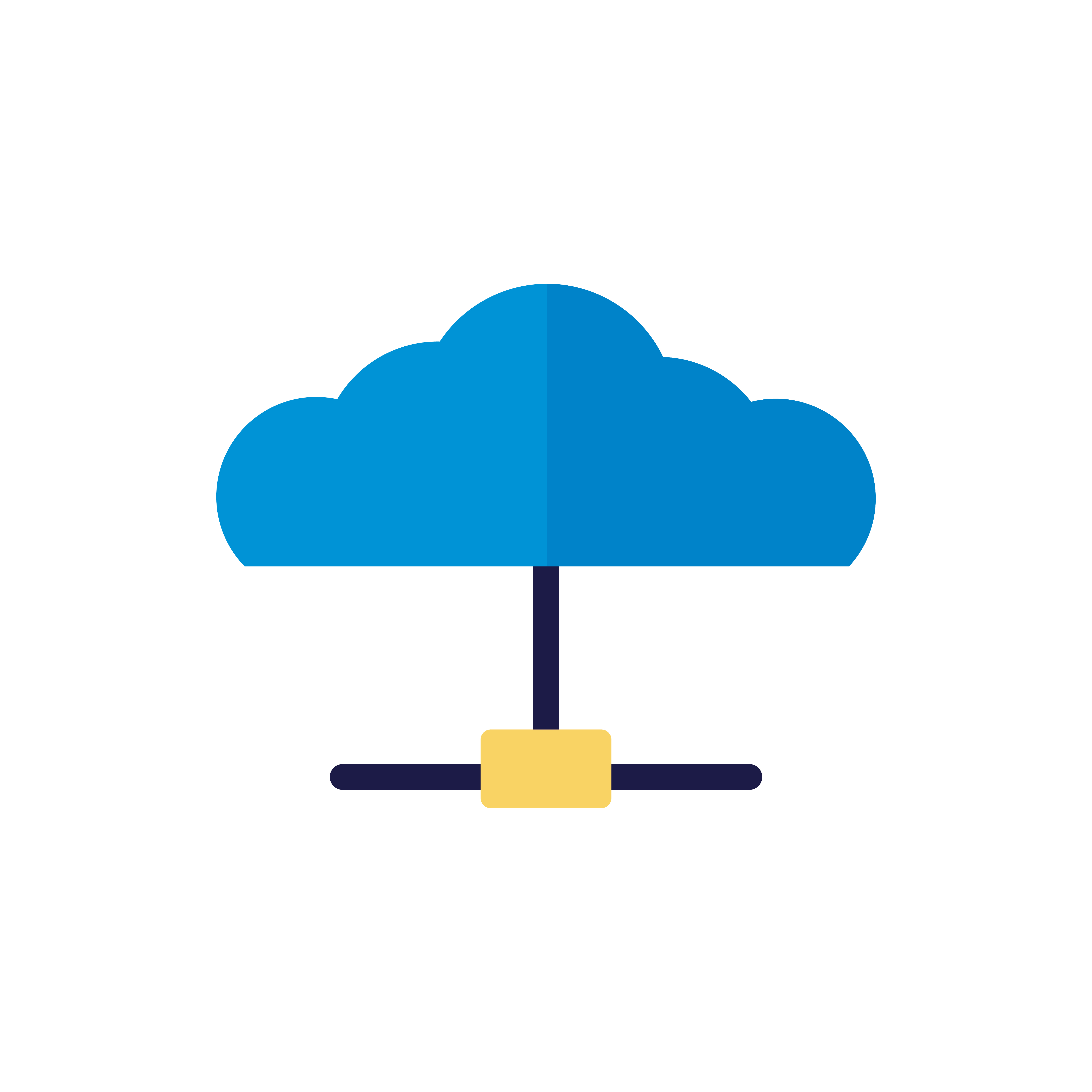 Cloud Computing With Lines Network Flat Style 2661190 Vector Art At