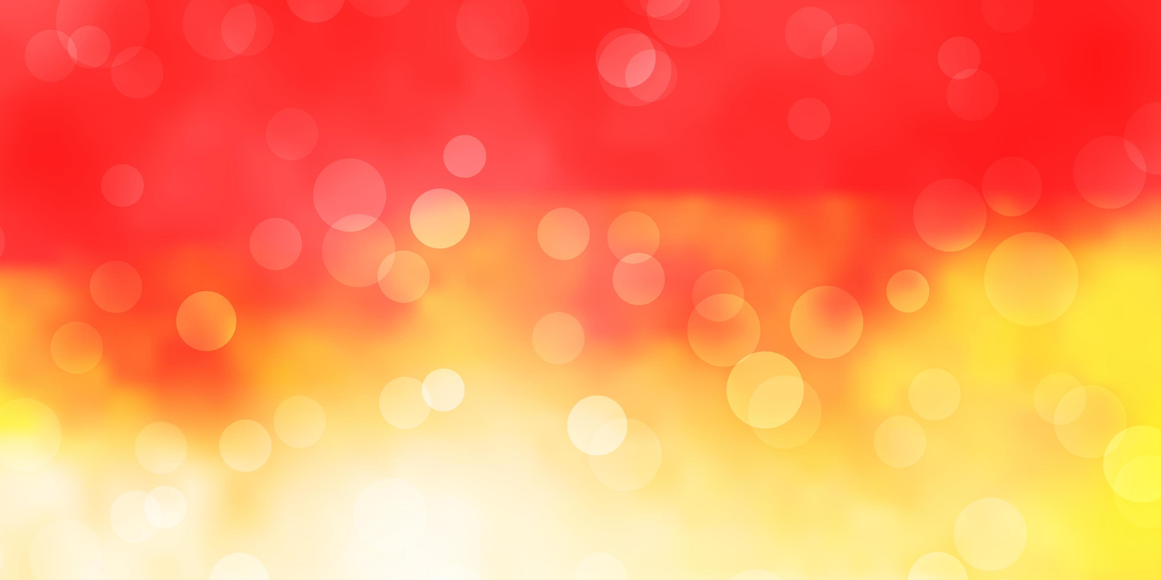 Light Orange Vector Layout With Circle Shapes Abstract Colorful Disks On Simple Gradient