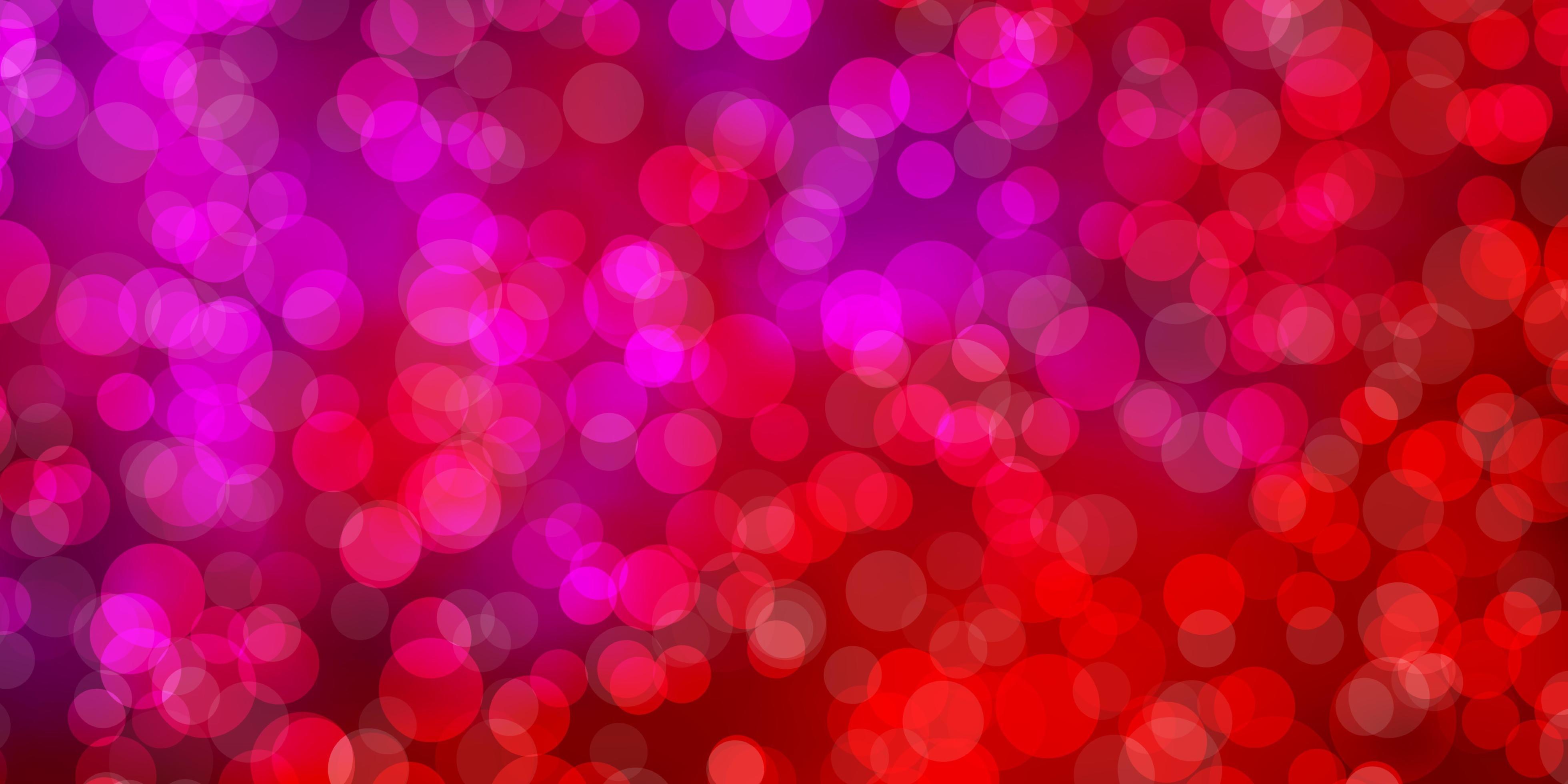 Light Pink Vector Template With Circles Abstract Colorful Disks On Simple Gradient Background