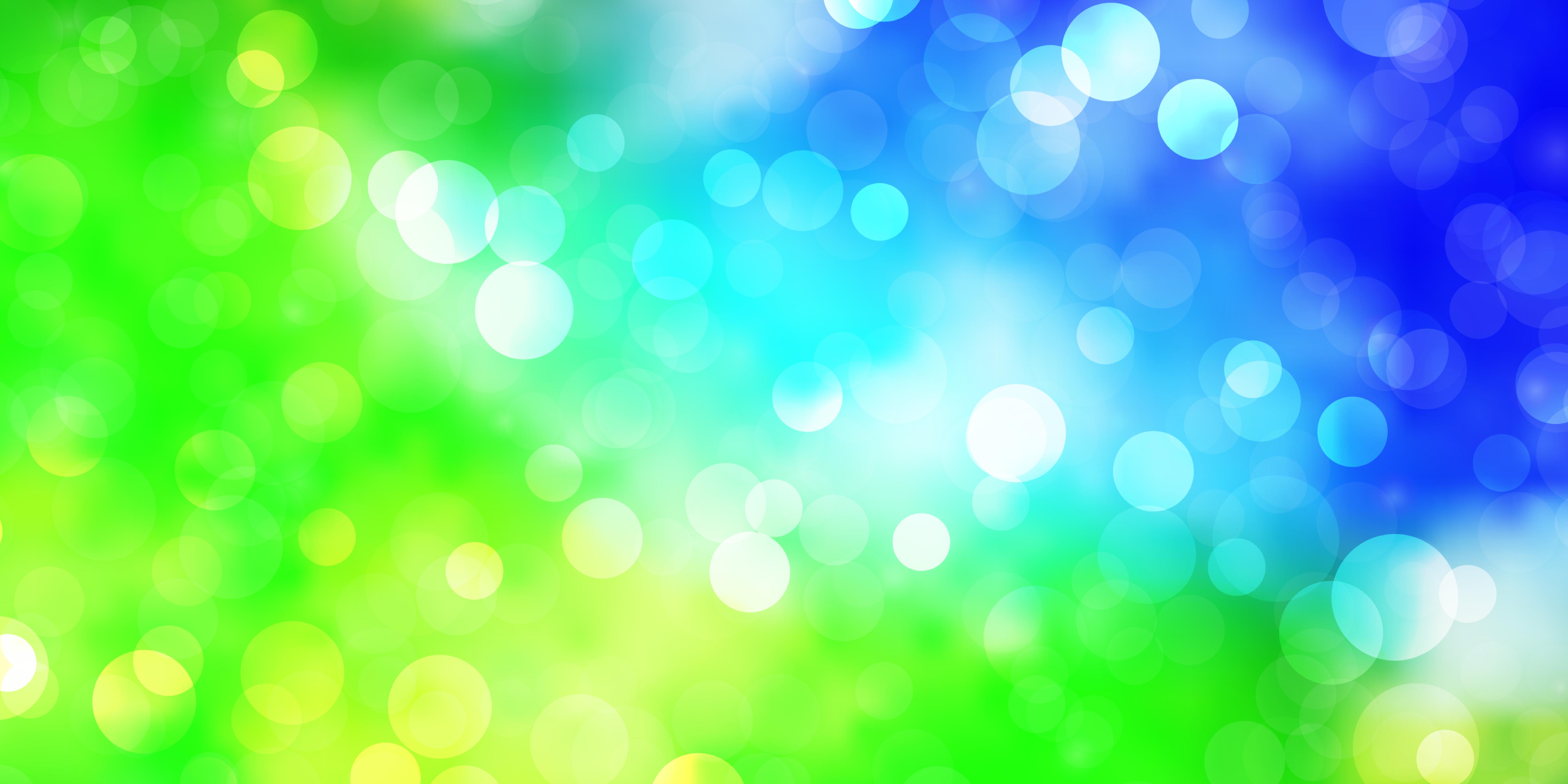 Patrón De Vector Verde Azul Claro Con Círculos Ilustración Abstracta