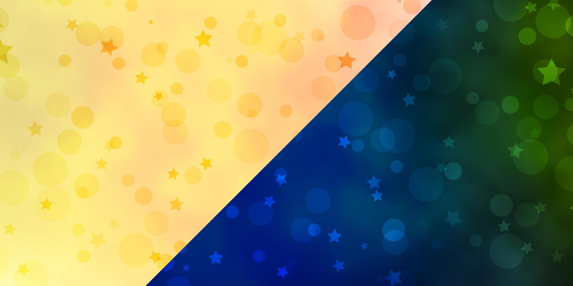 Vector Layout With Circles Stars Colorful Disks Stars On Simple Gradient Background Template For