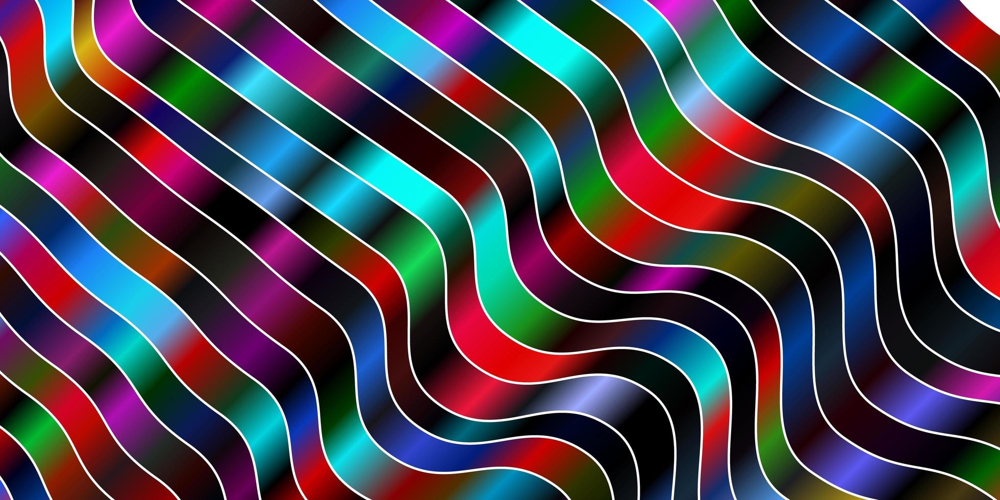Dark Multicolor Vector Pattern With Lines Bright Illustration With Gradient Circular Arcs Smart