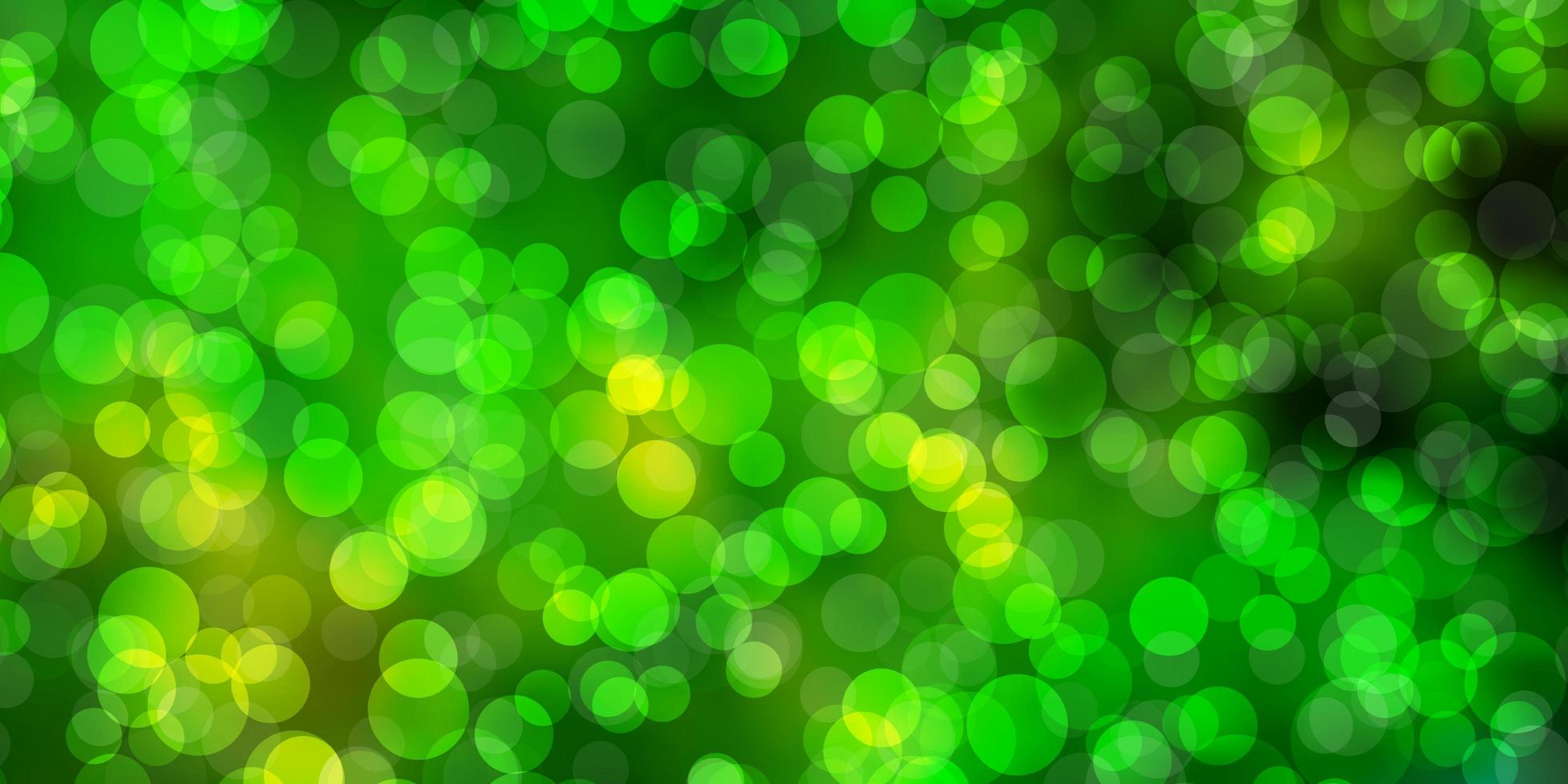 Light Green Yellow Vector Background With Circles Abstract Colorful Disks On Simple Gradient