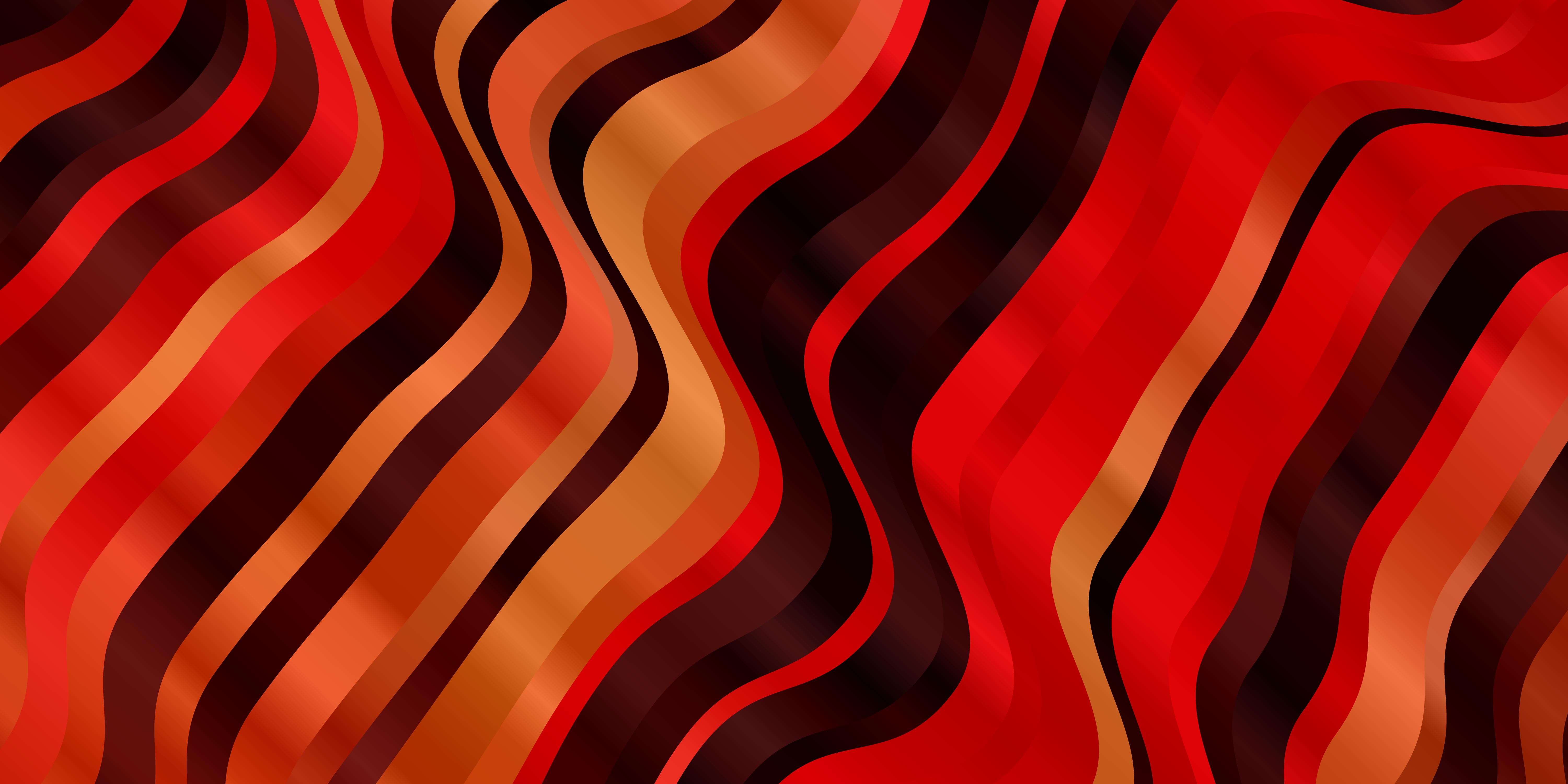 Light Orange Vector Pattern With Curved Lines Bright Illustration With Gradient Circular Arcs