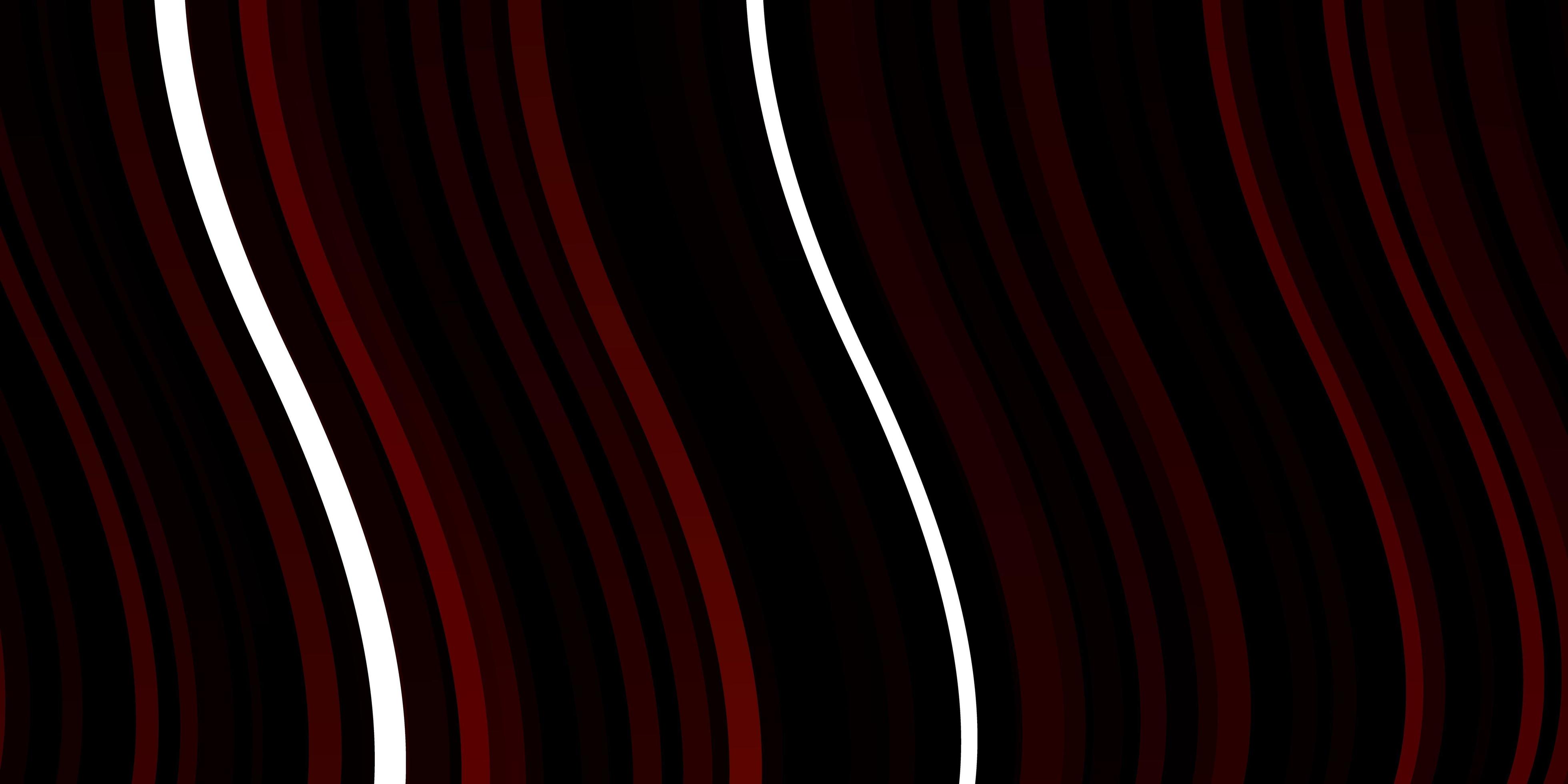 Dark Red Vector Backdrop With Curves Illustration In Halftone Style With Gradient Curves Pattern