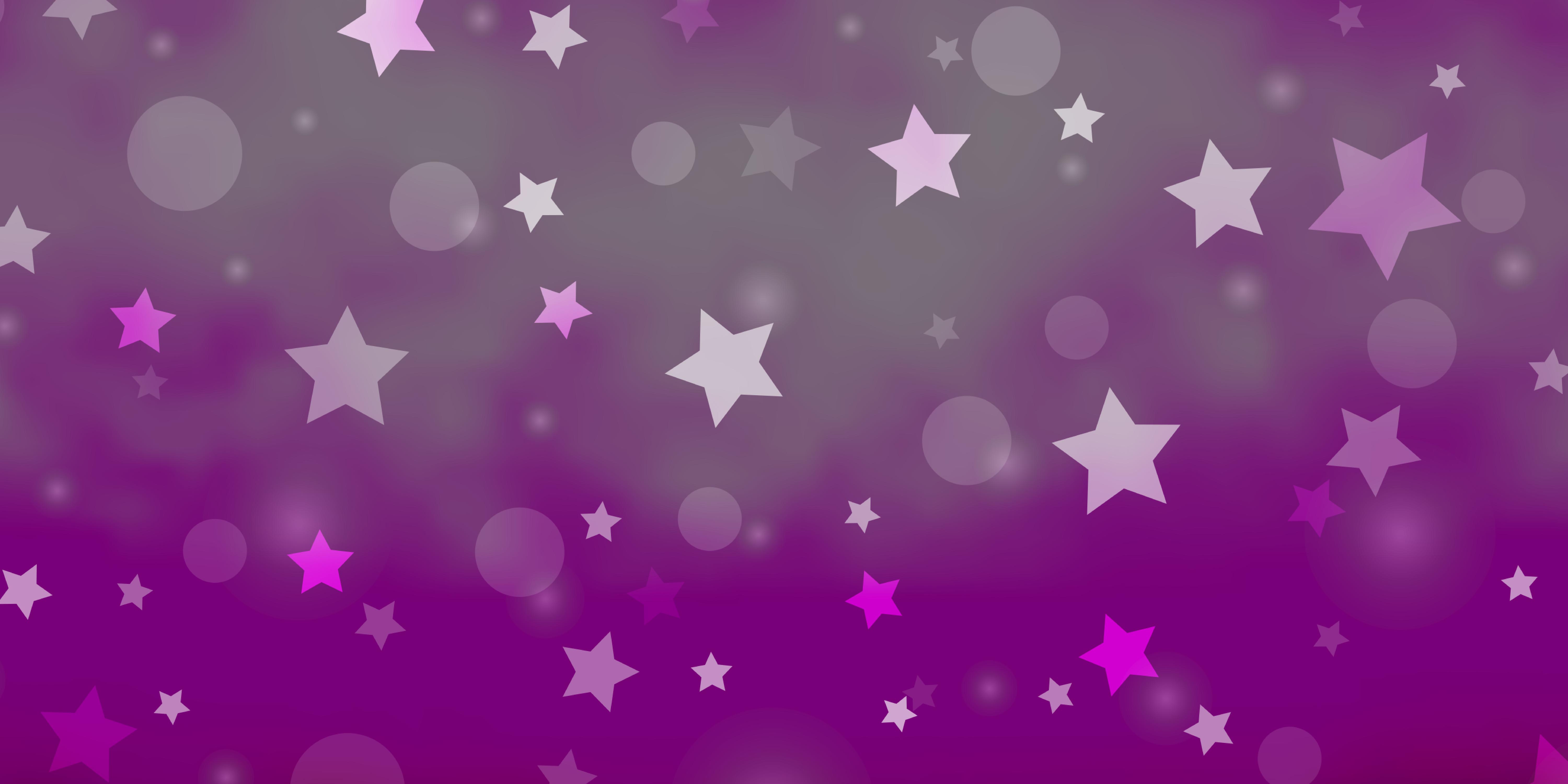 Light Purple Pink Vector Background With Circles Stars Colorful Disks Stars On Simple Gradient