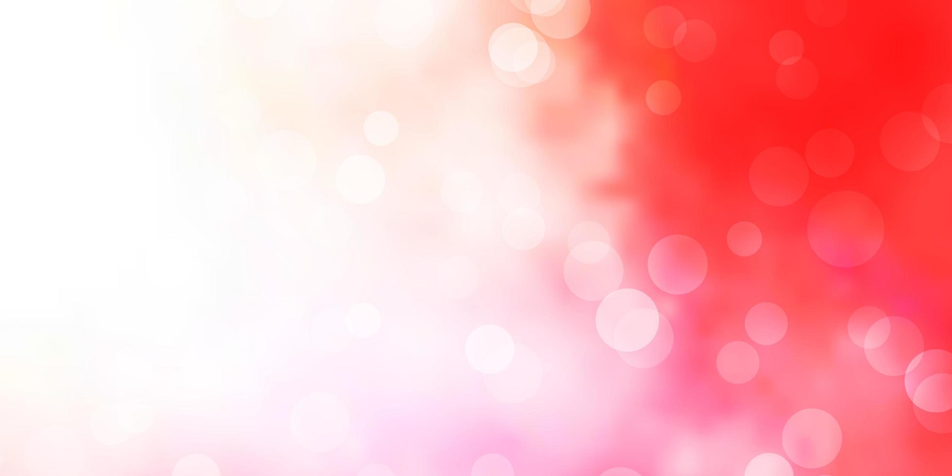 Light Red Vector Pattern With Spheres Abstract Colorful Disks On Simple Gradient Background