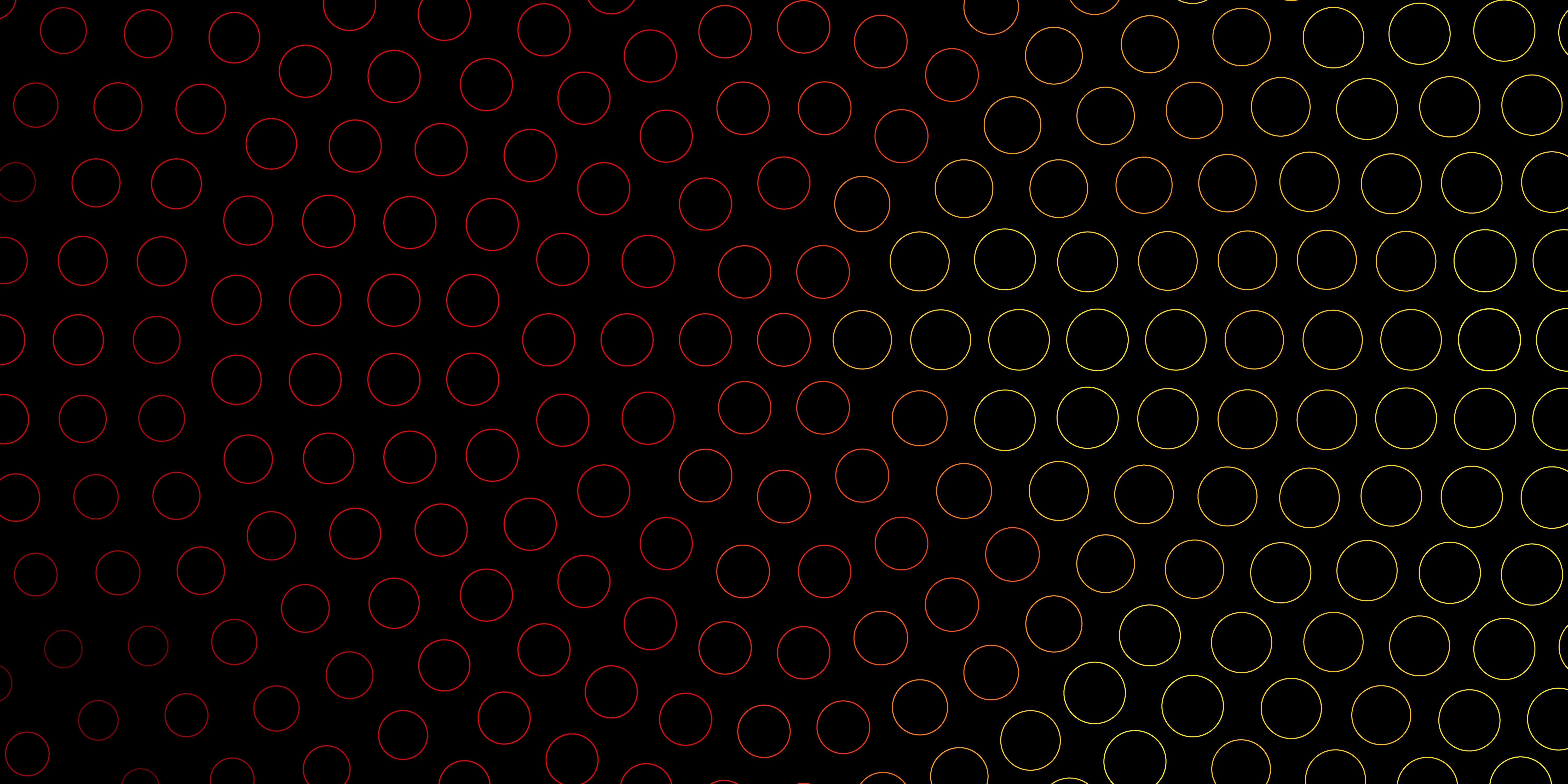 Dark Red Yellow Vector Background With Spots Abstract Colorful Disks On Simple Gradient
