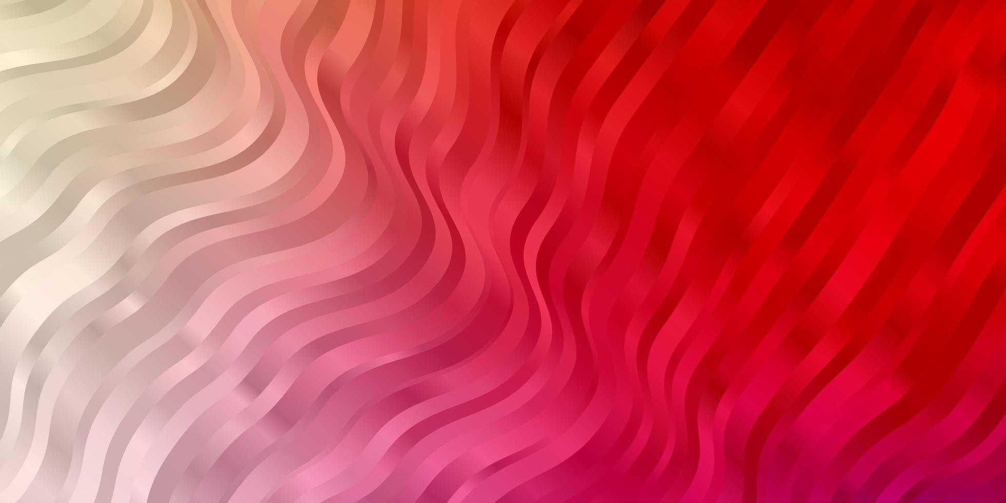 Light Red Yellow Vector Layout With Circular Arc Abstract Illustration With Bandy Gradient Lines