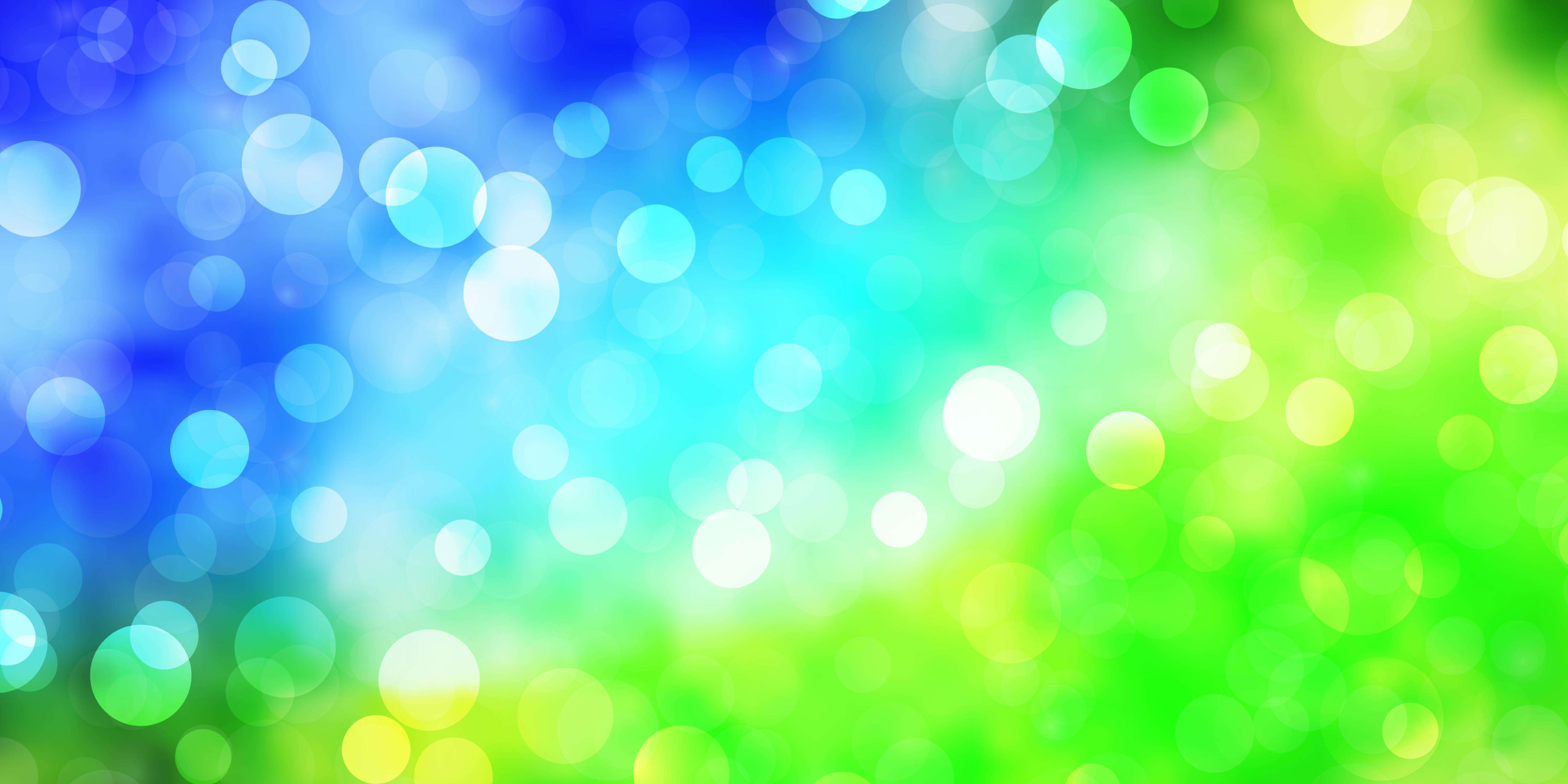 Plantilla De Vector Verde Azul Claro Con Círculos Diseño Decorativo