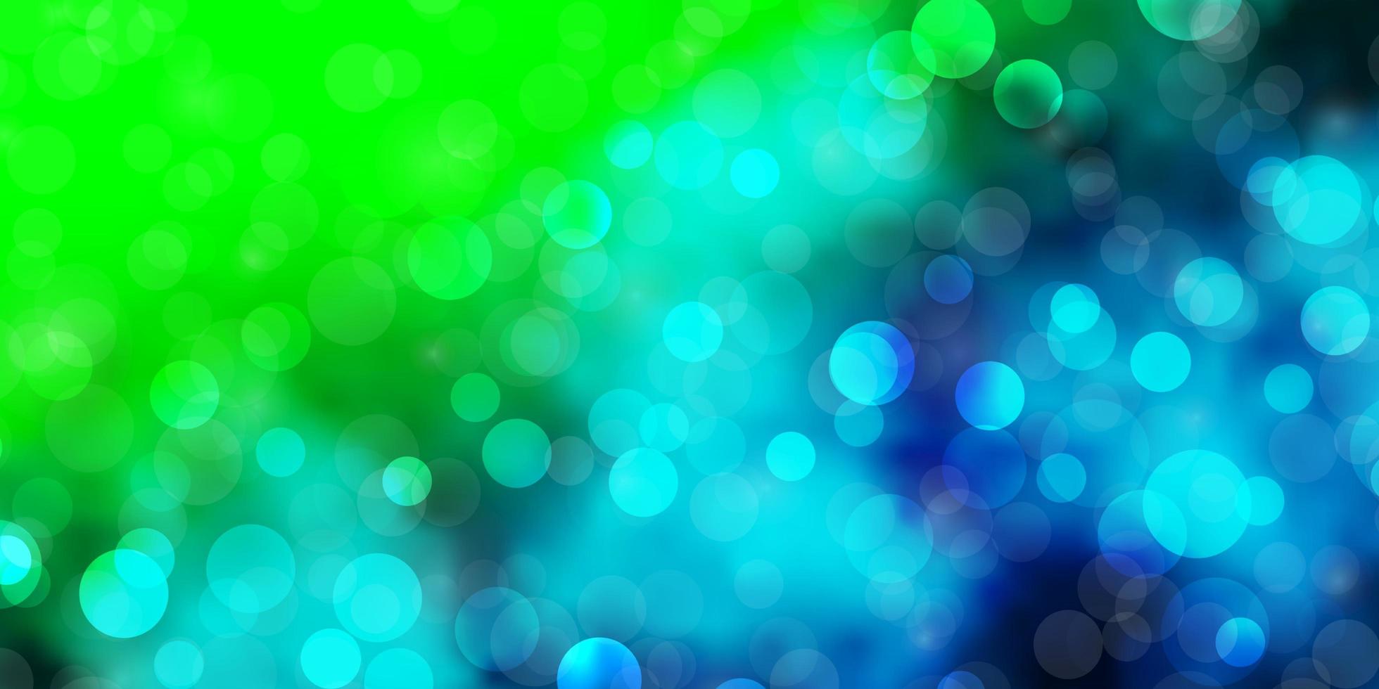 Plantilla De Vector Verde Azul Claro Con Círculos Discos De Colores