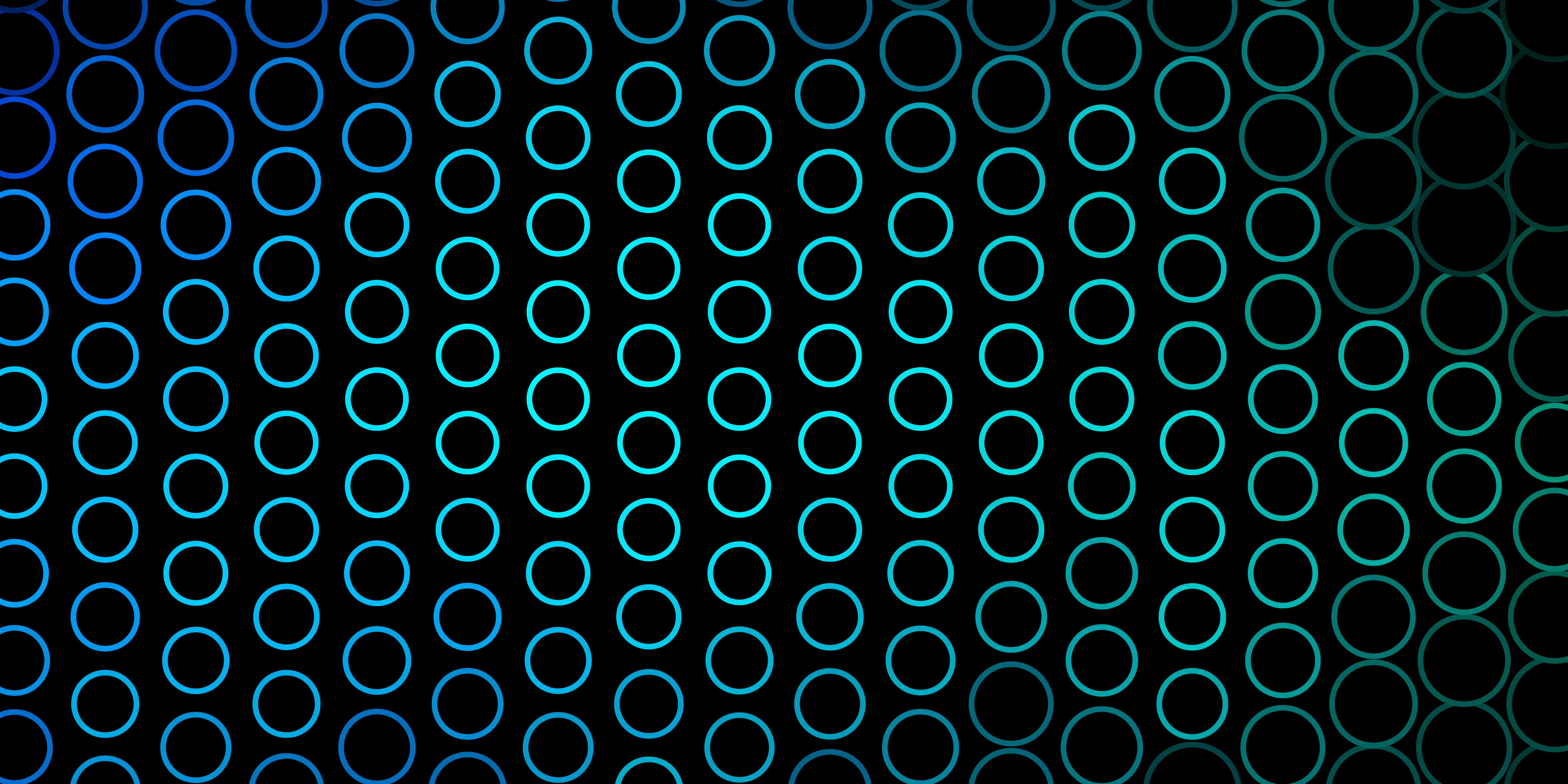 Dark Blue Green Vector Background With Circles Abstract Colorful Disks On Simple Gradient