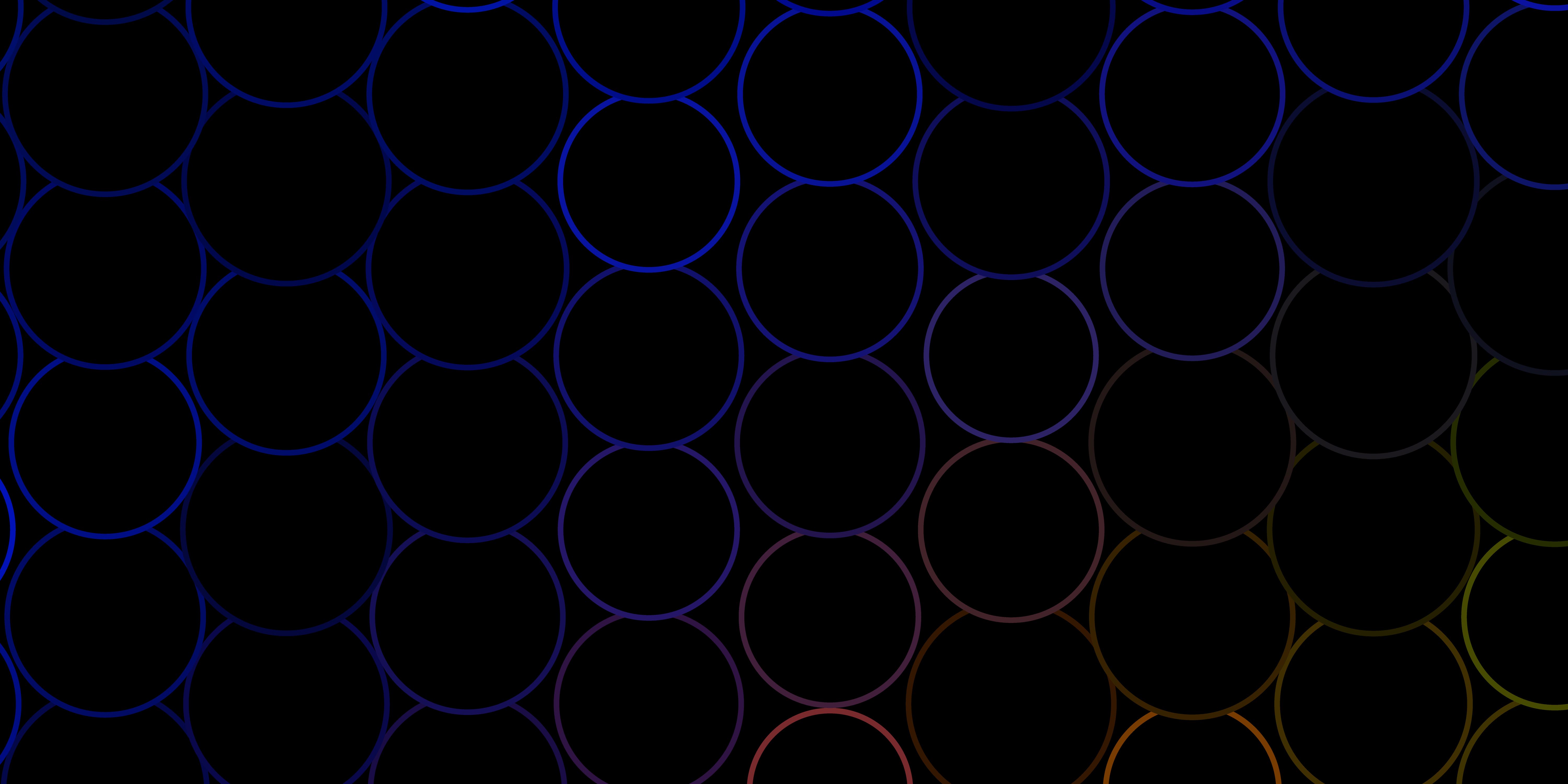 Dark Blue Yellow Vector Backdrop With Circles Abstract Colorful Disks On Simple Gradient