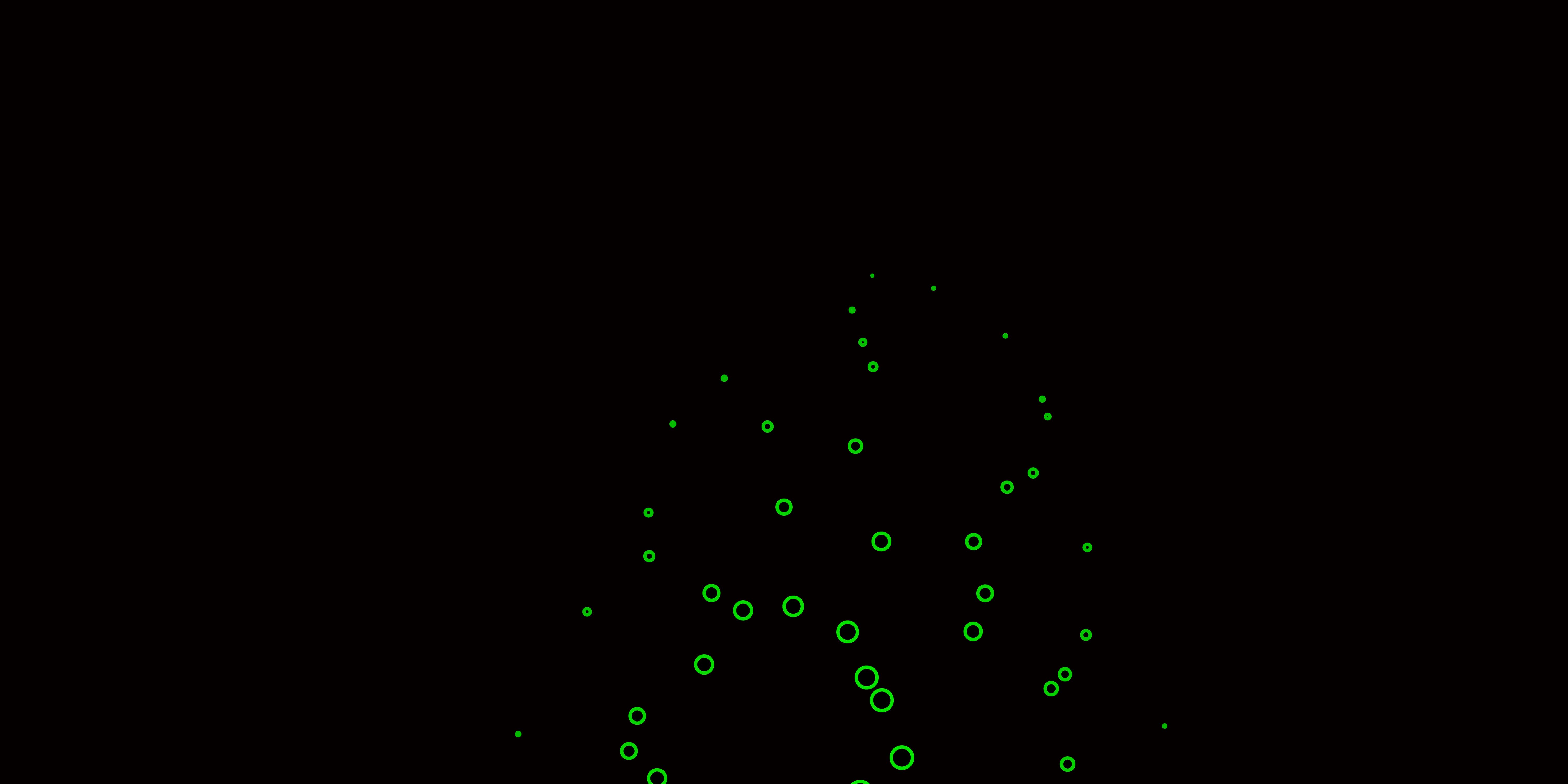 Dark Green Vector Template With Circles Glitter Abstract Illustration