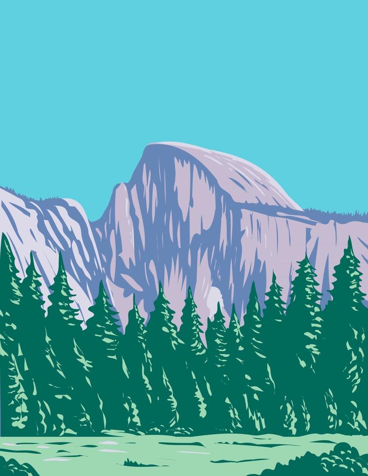 The Half Dome At The Eastern End Of Yosemite Valley In Yosemite National Park California Wpa