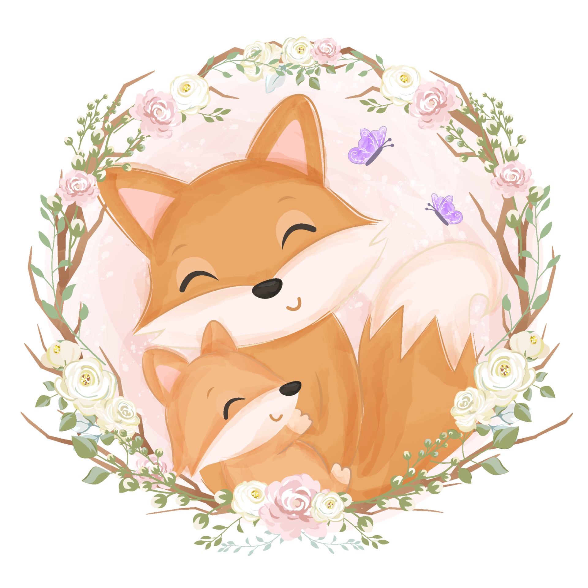 Cute Baby Fox Clipart
