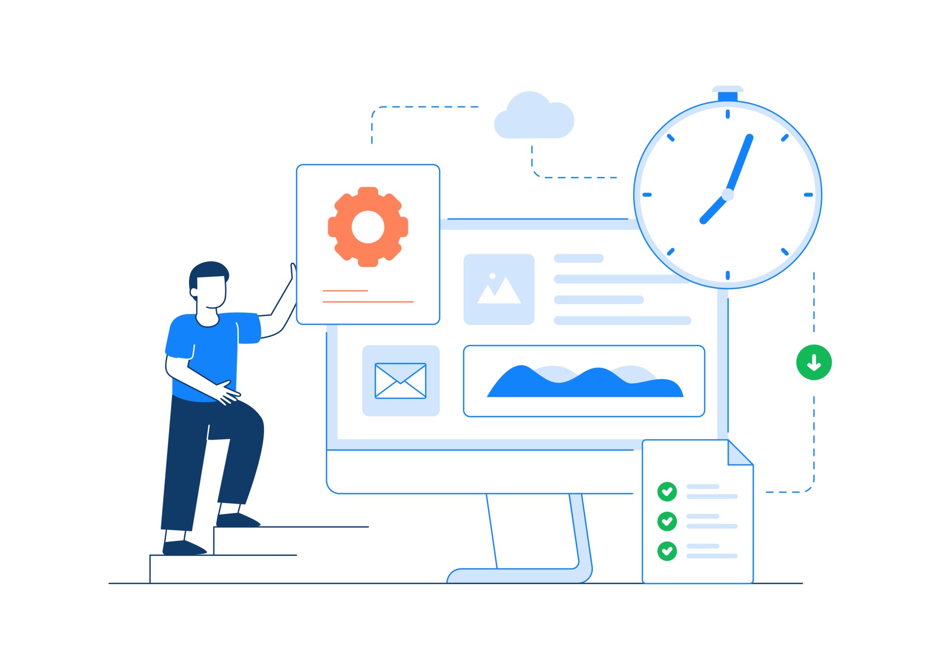 Work and System Automation 2686457 Vector Art at Vecteezy