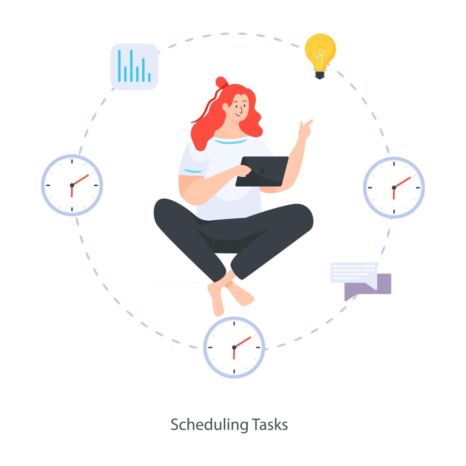 Scheduling Tasks Design 2687225 Vector Art at Vecteezy