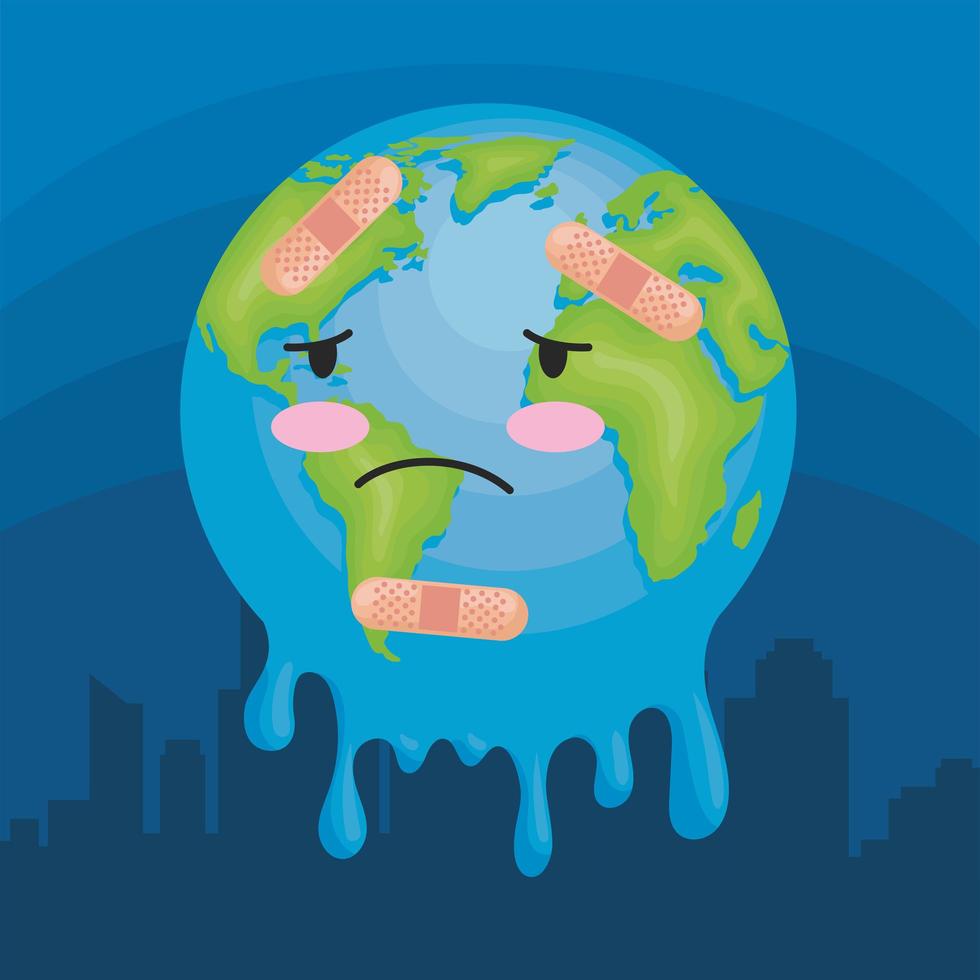 Earth Melting Character 2695725 Vector Art At Vecteezy