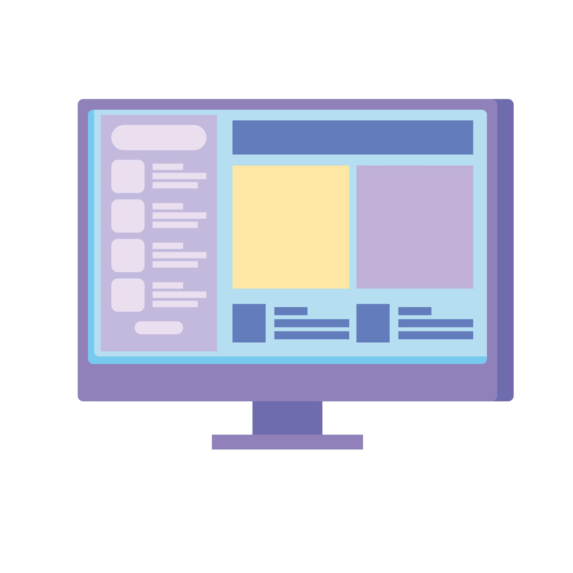 desktop computer display 2696269 Vector Art at Vecteezy