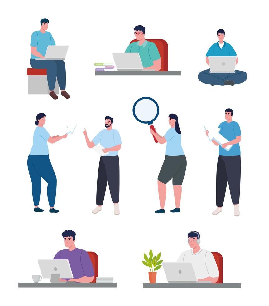 group of developers software programming 2697271 Vector Art at Vecteezy