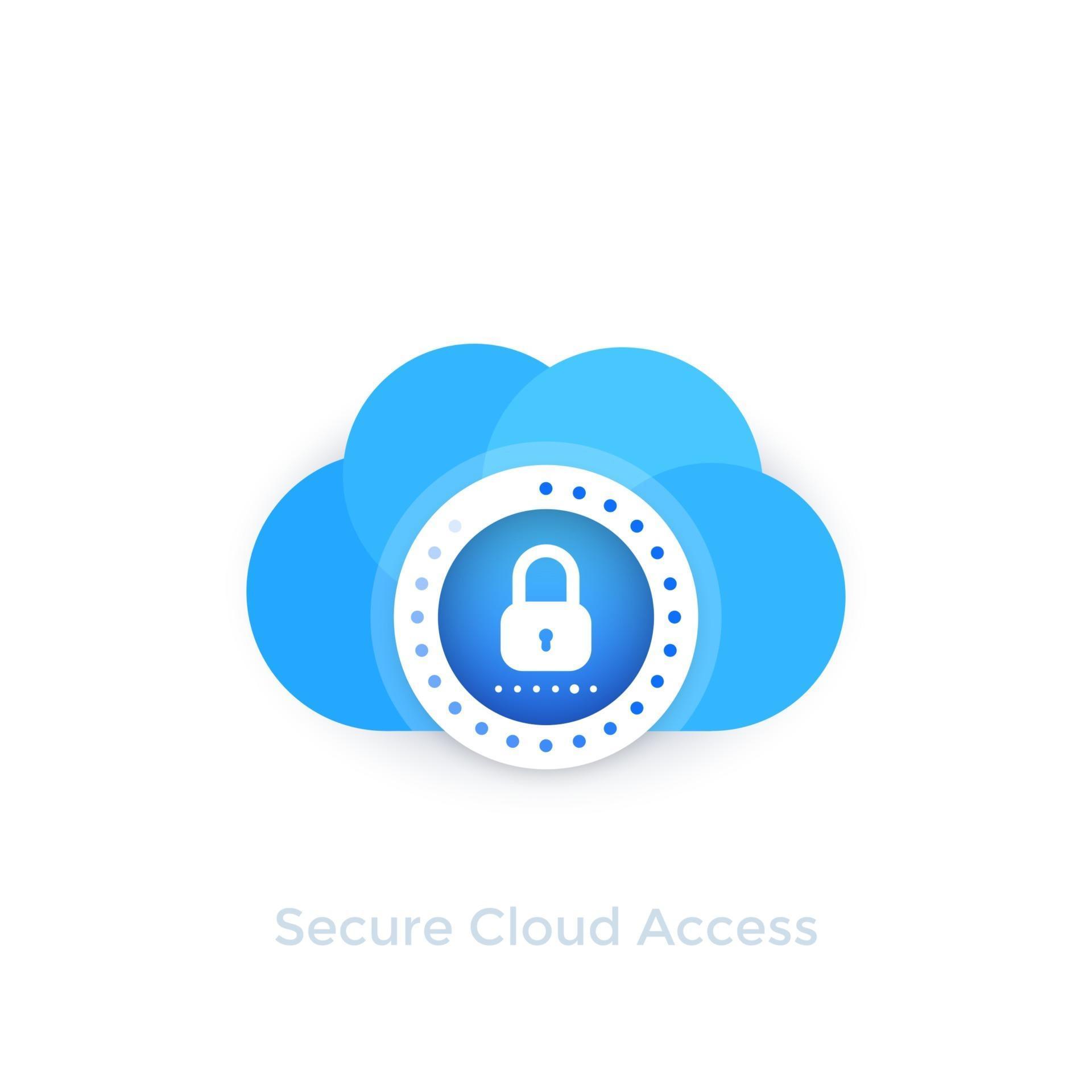 Secure Cloud Access Vector Illustration 2697495 Vector Art At Vecteezy