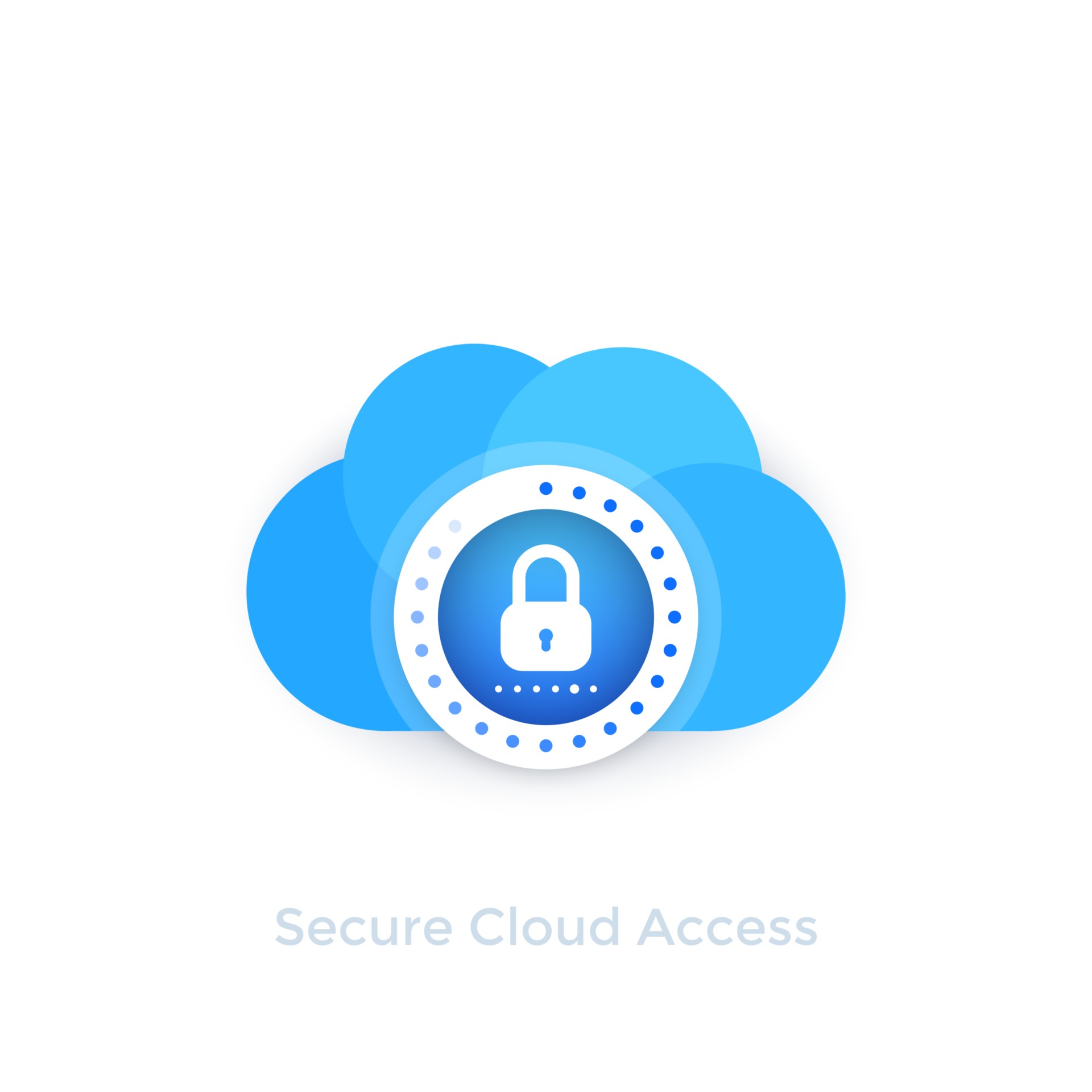 Secure Cloud Access Vector Illustration 2697495 Vector Art At Vecteezy