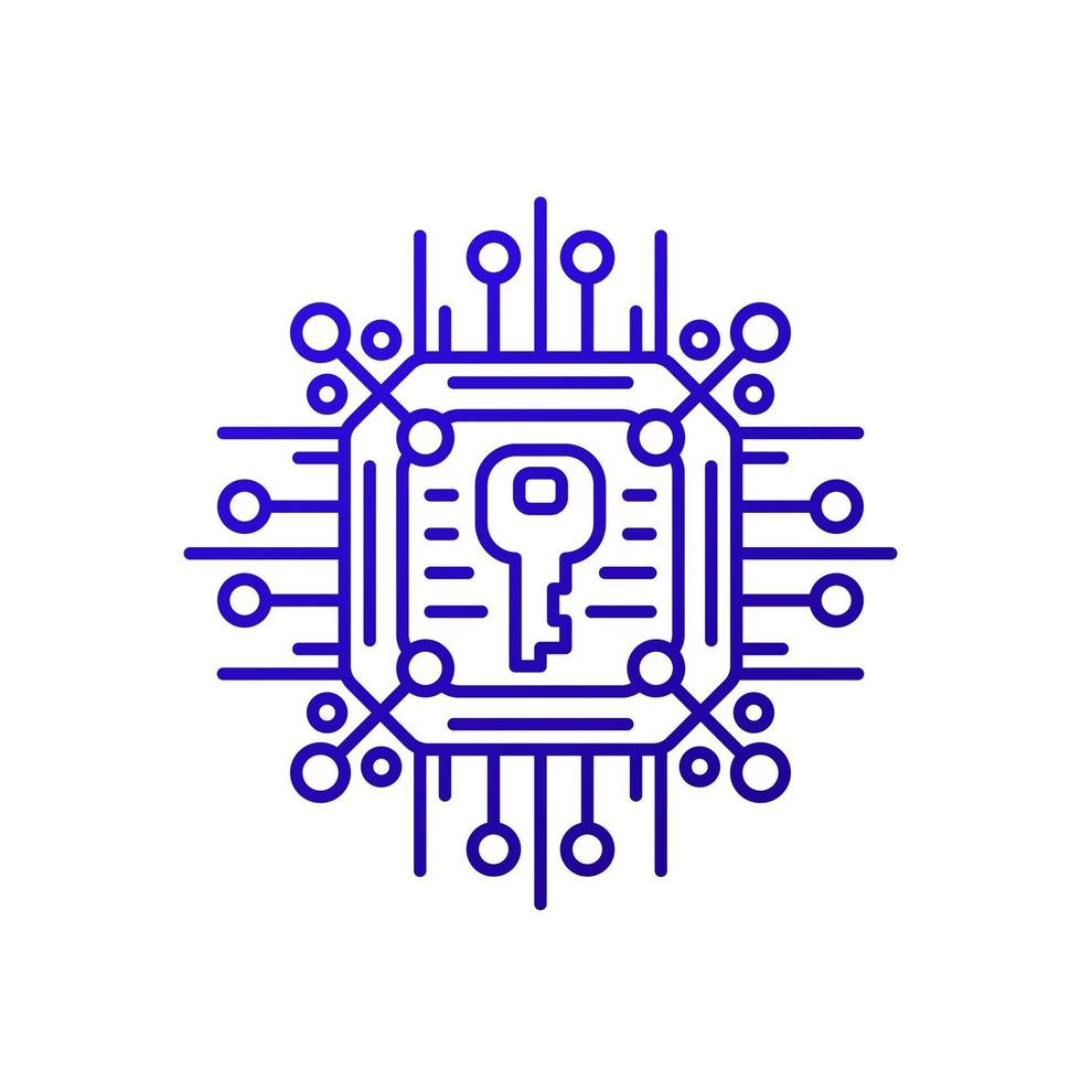 Encryption and data protection line icon 2697979 Vector Art at Vecteezy