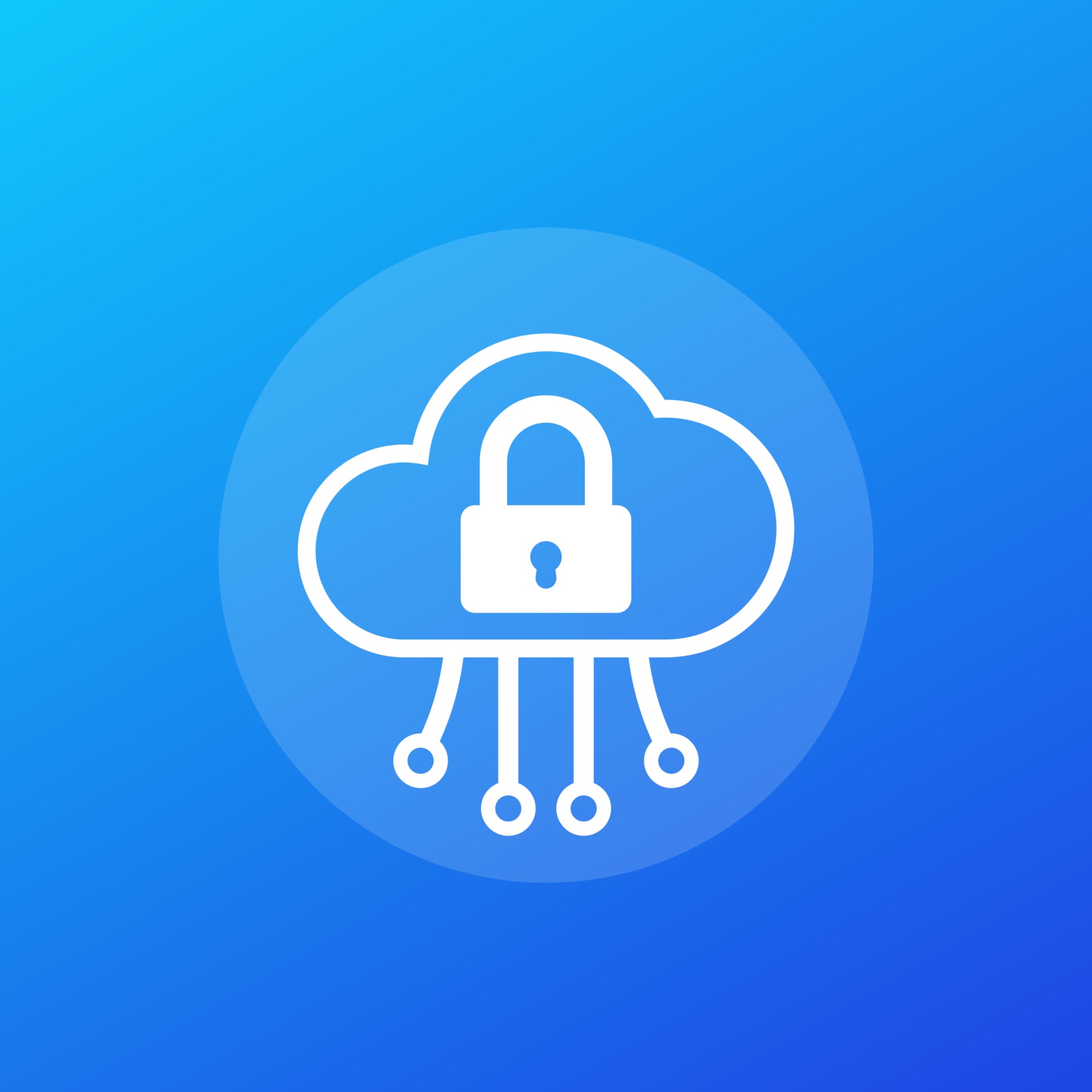Secure Cloud Access Icon For Web Vector 2698044 Vector Art At Vecteezy