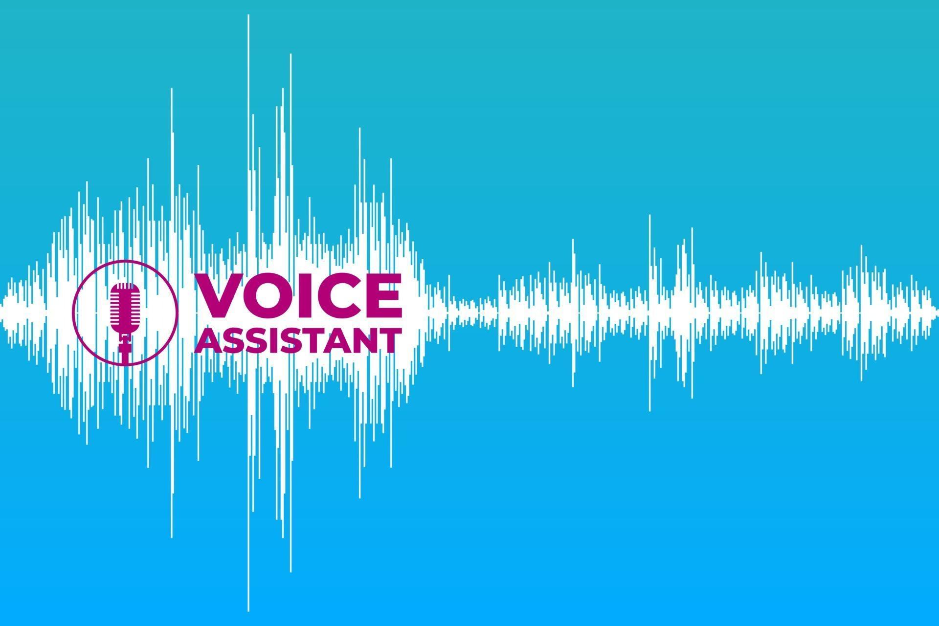 Voice assistant and recognition intelligent system technologies concept ...