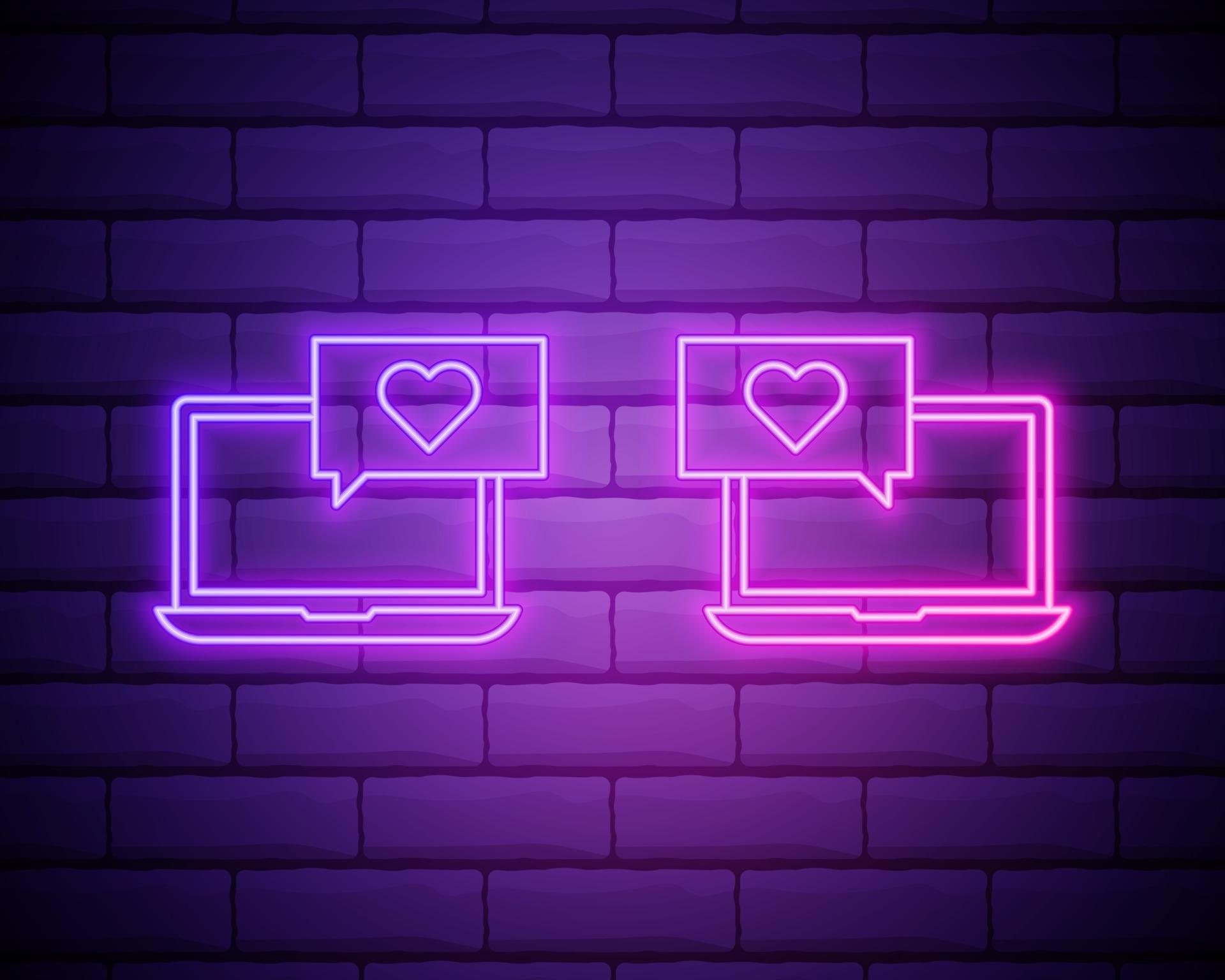 Vector Realistic Isolated Neon Sign Of Sexting Logo For Decoration And