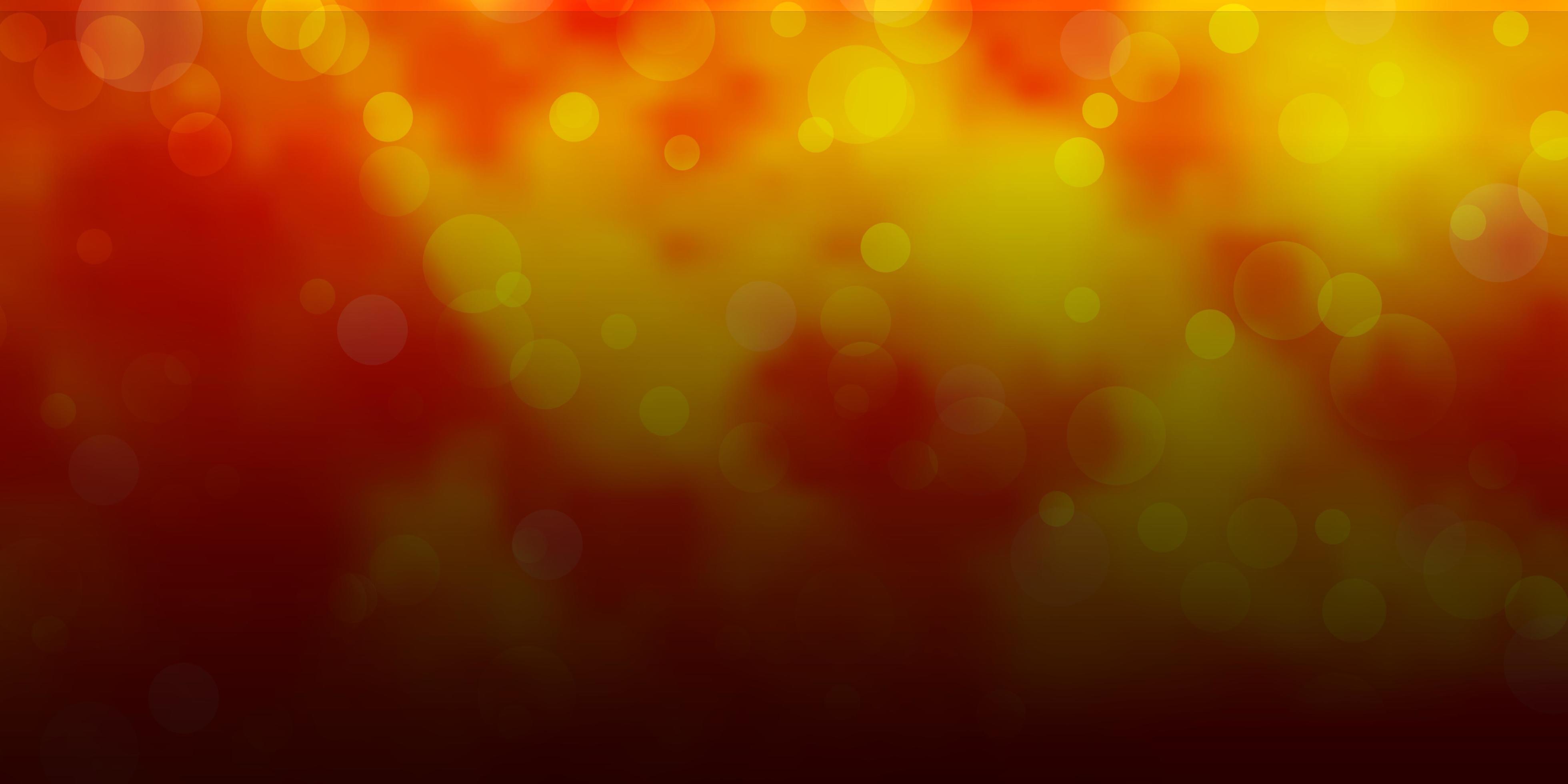 Light Orange Vector Background With Bubbles Abstract Colorful Disks On Simple Gradient