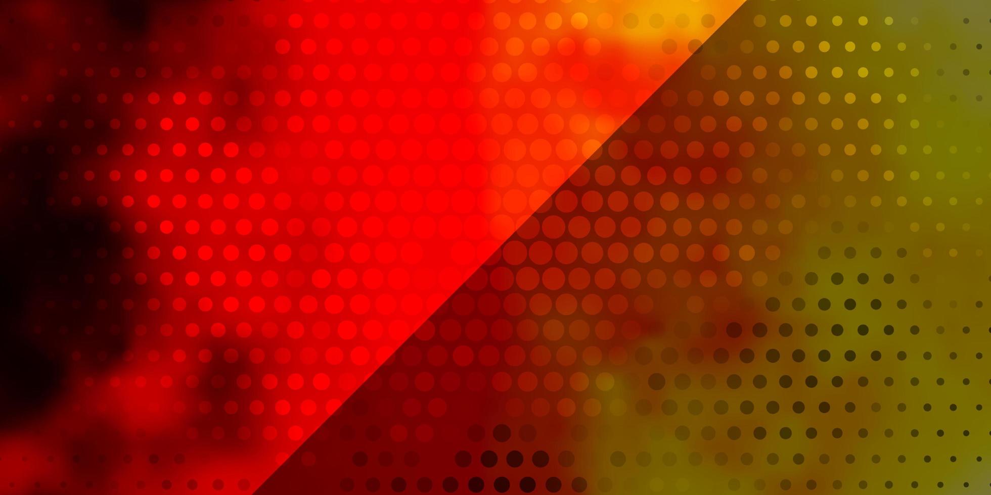 Light Red Yellow Vector Texture With Circles Abstract Colorful Disks On Simple Gradient