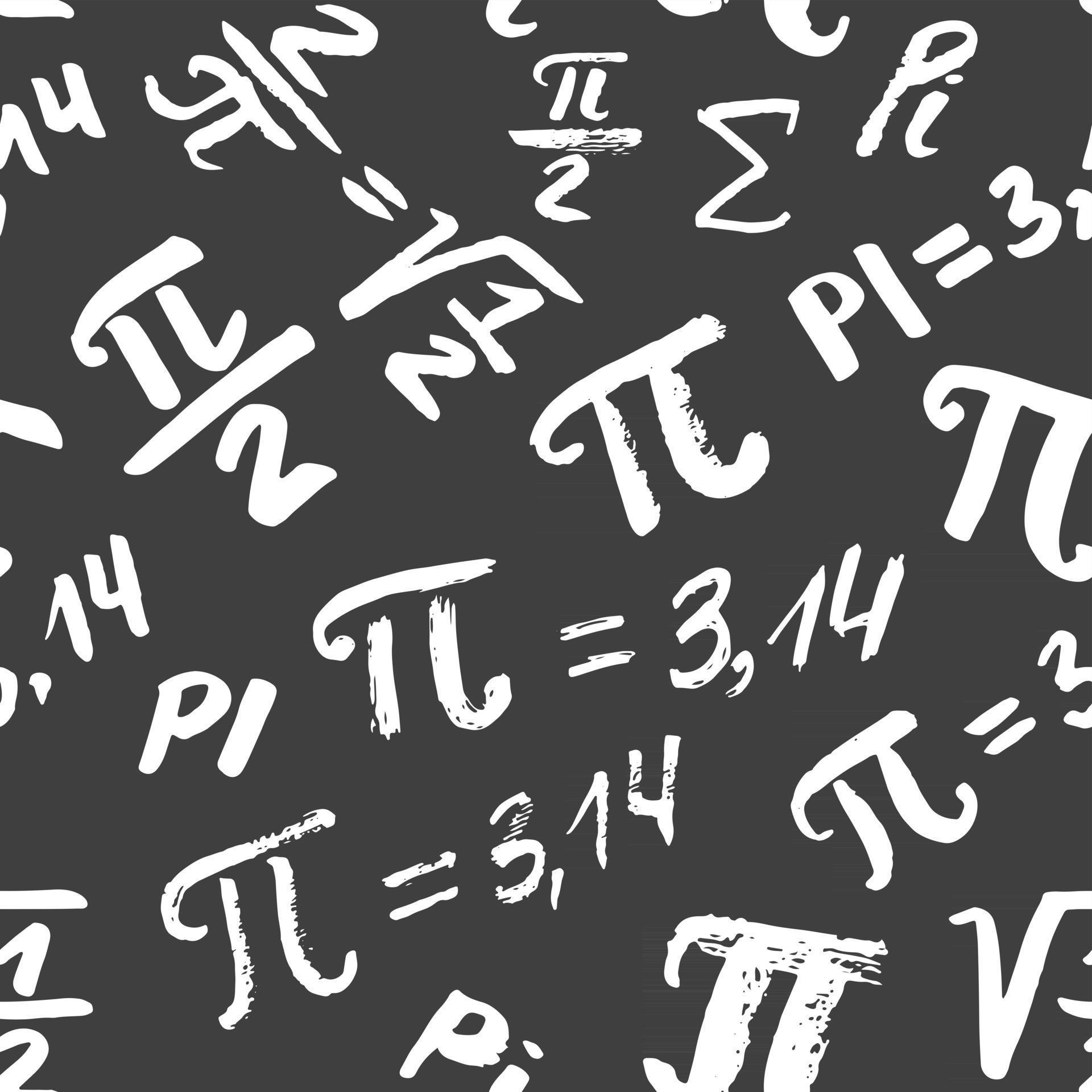 Pi symbol seamless pattern vector illustration. Hand drawn sketched ... Pi symbol seamless pattern vector illustration. Hand drawn sketched ...
