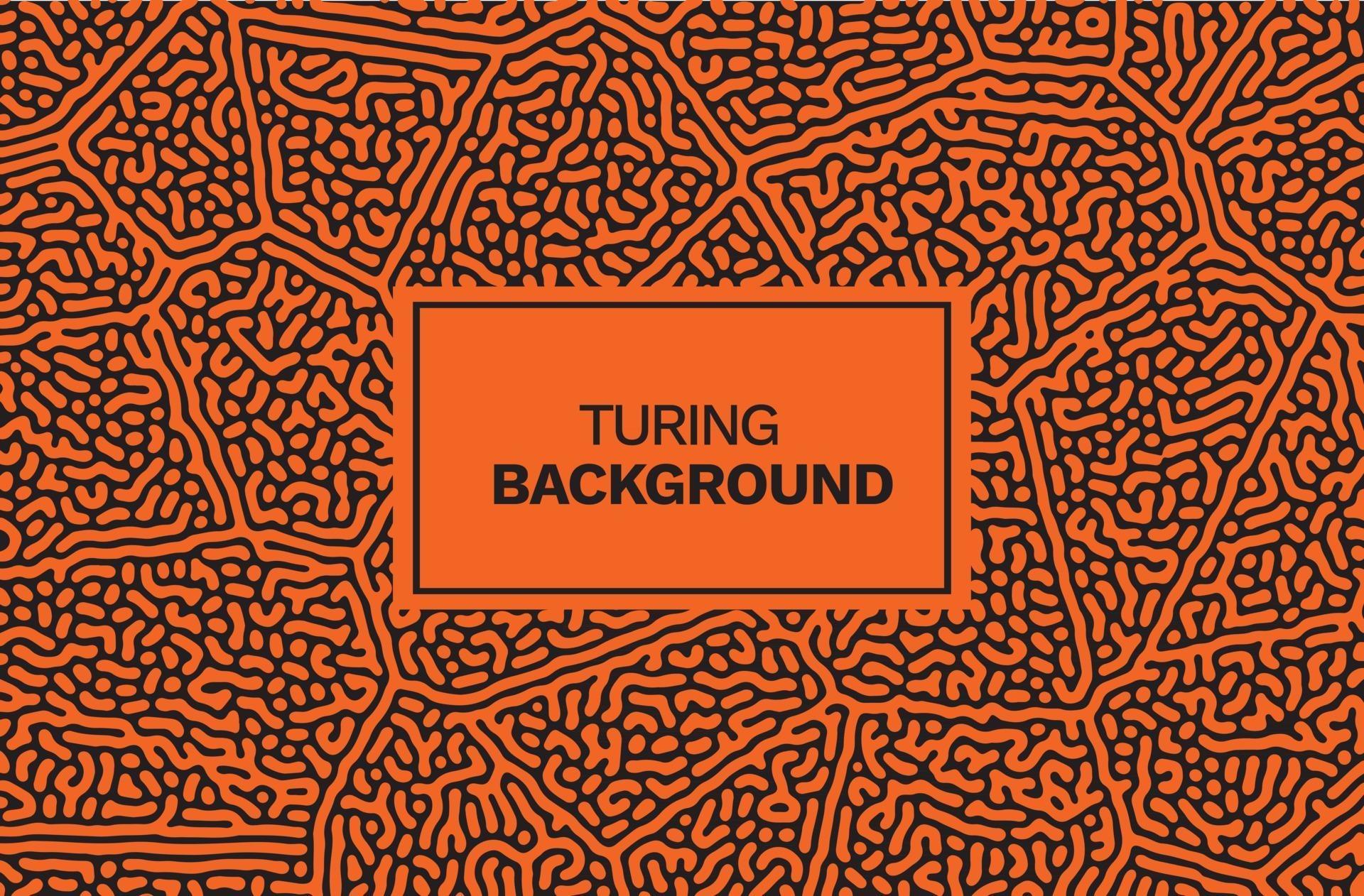 Abstract Irregular Organic Lines Turing Pattern Background Turing