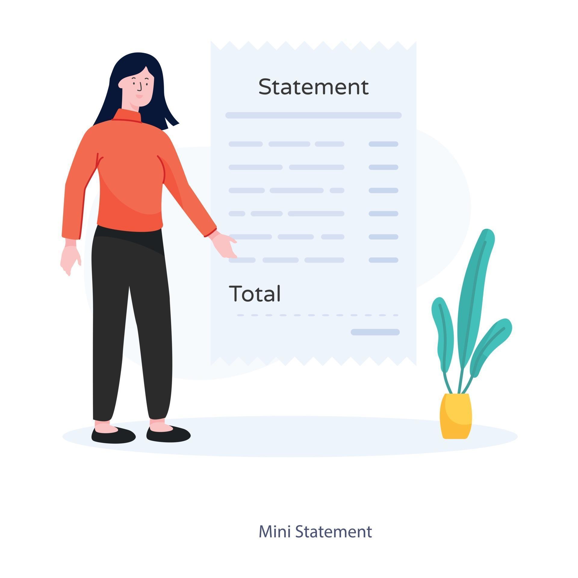 Mini Statement Receipt 2710131 Vector Art at Vecteezy