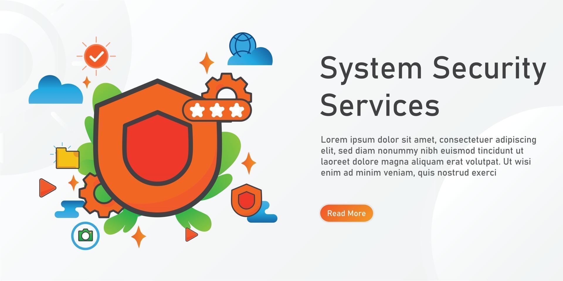 system security services Landing page template. creative website ...