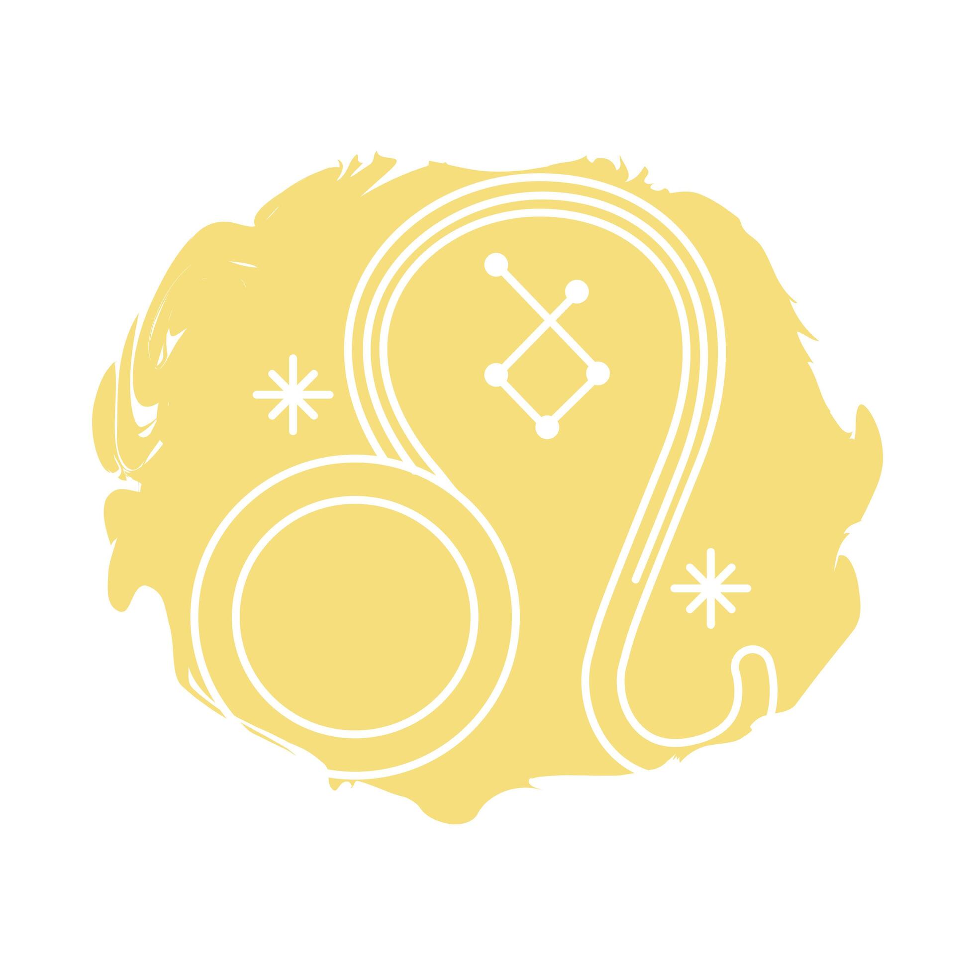 Icono De Estilo De Bloque De Símbolo De Signo Del Zodiaco Leo 2718738