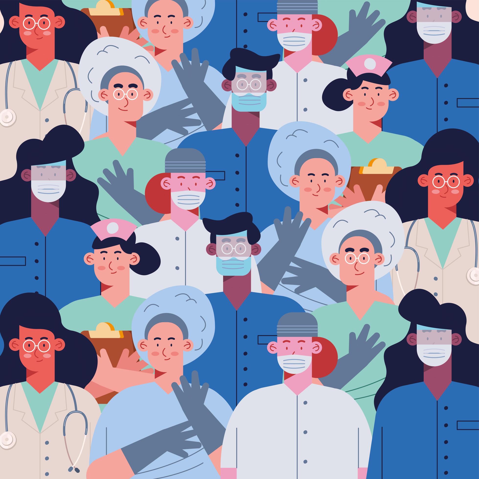 doctors characters pattern 2719803 Vector Art at Vecteezy