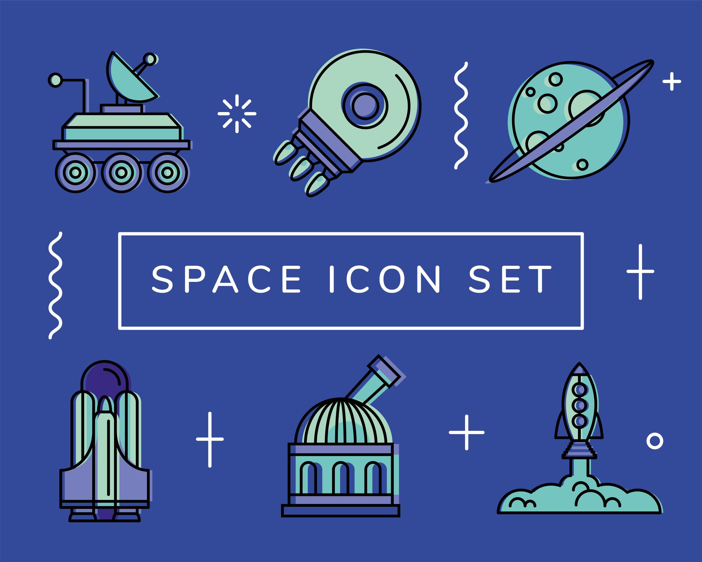 Space icon bundle vector design 2721889 Vector Art at Vecteezy