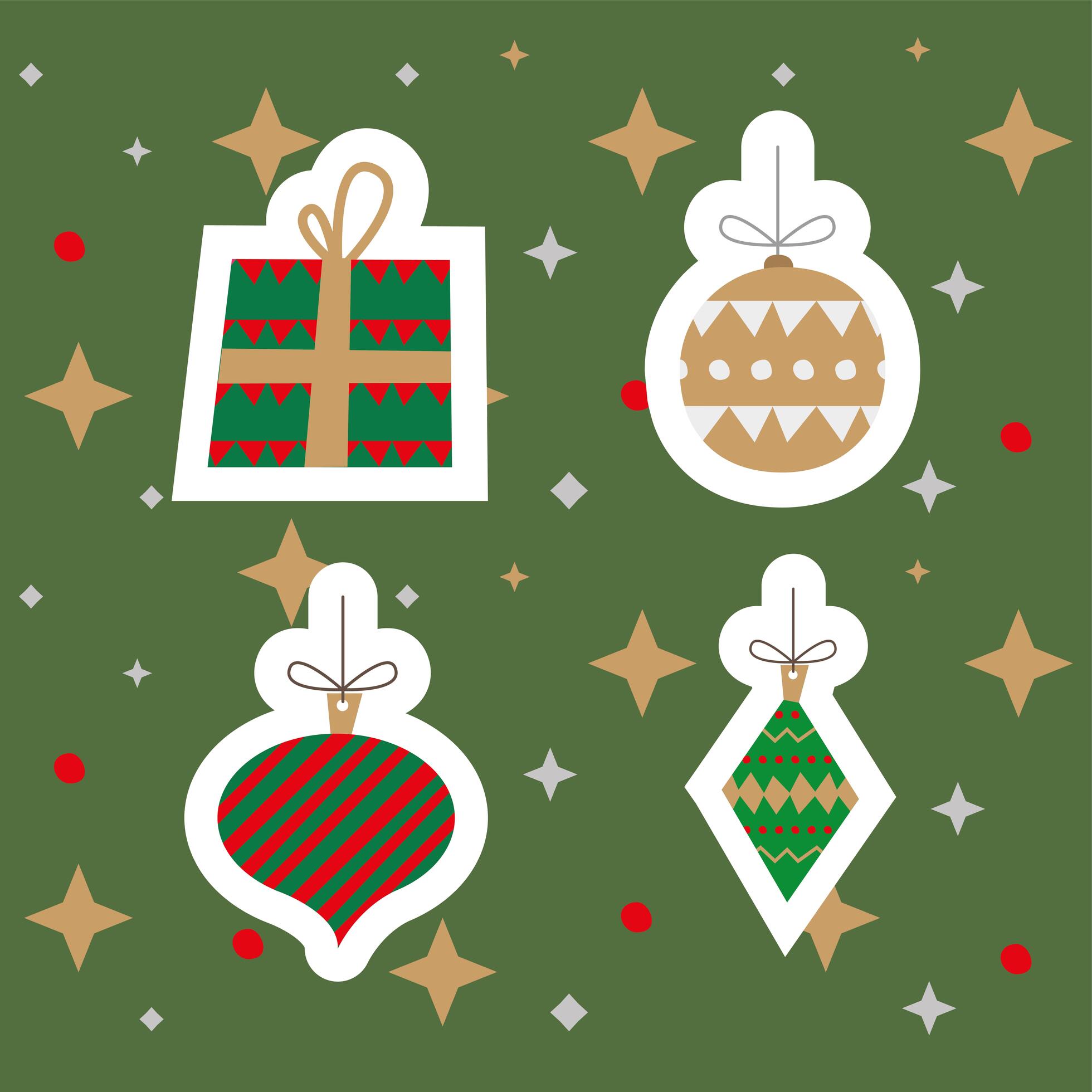 bundle of four merry christmas icons 2722409 Vector Art at Vecteezy
