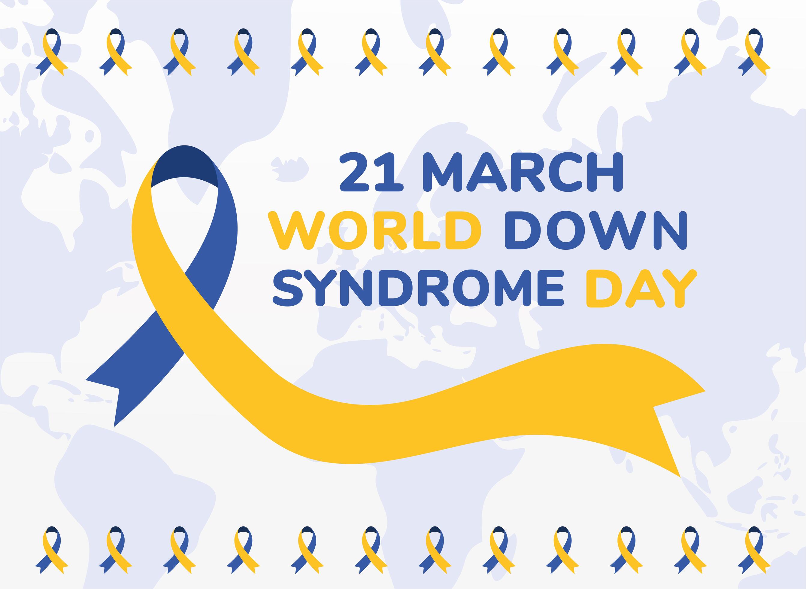 World Down Syndrome Day Ribbon Vector Design 2722792 Vector Art At Vecteezy