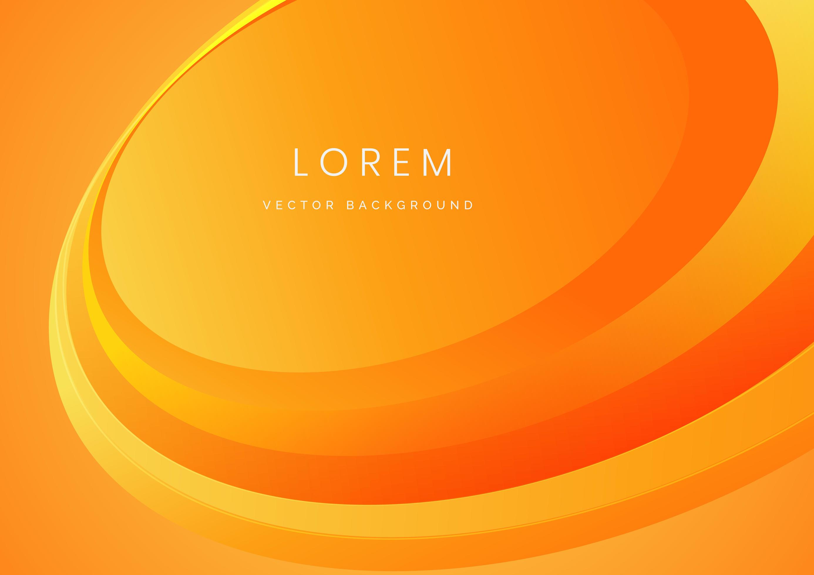 Abstract modern orange gradient waves overlap background with copy space for text. Minimal ...