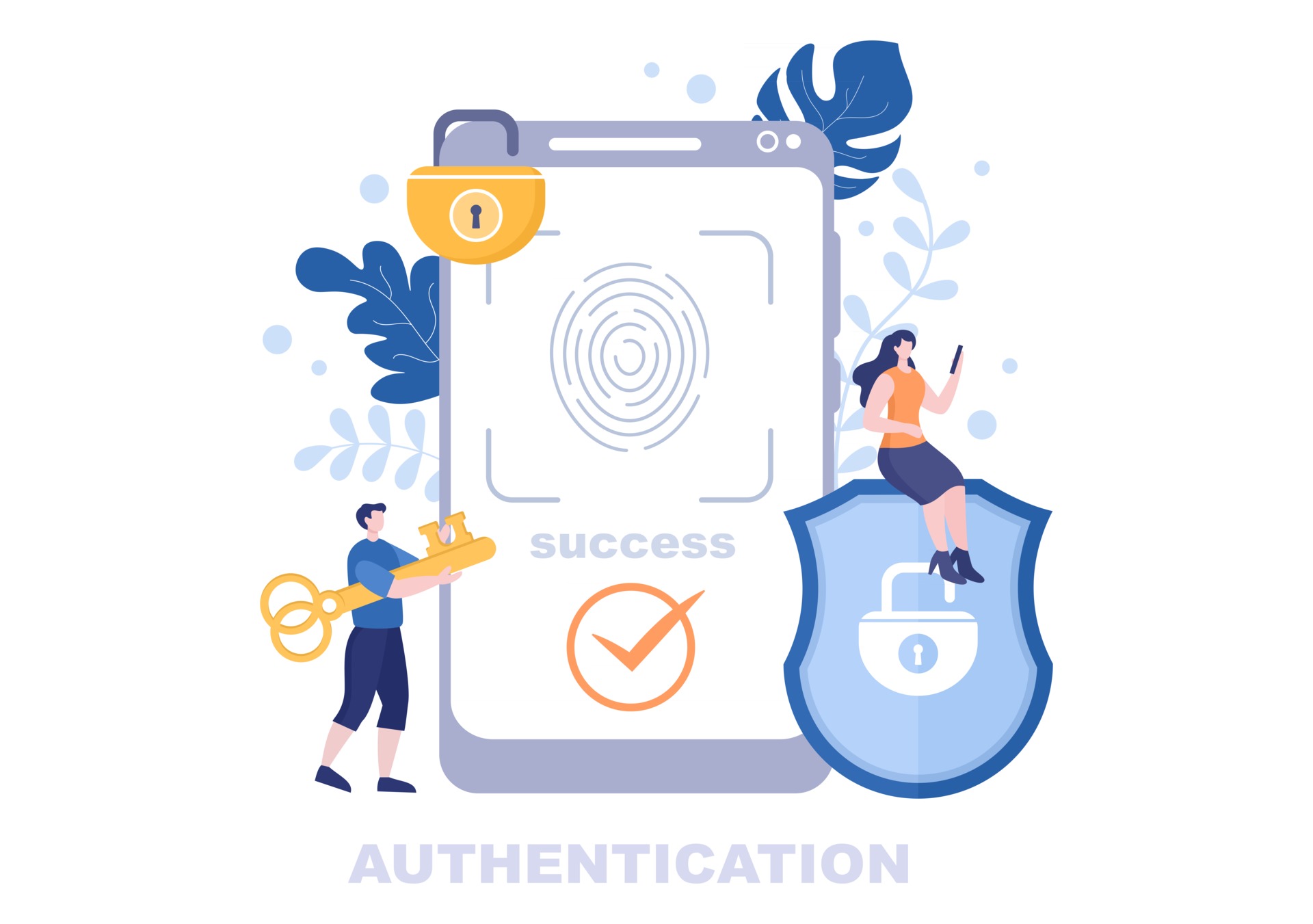 Authentication Security Flat Illustration 2725407 Vector Art At Vecteezy